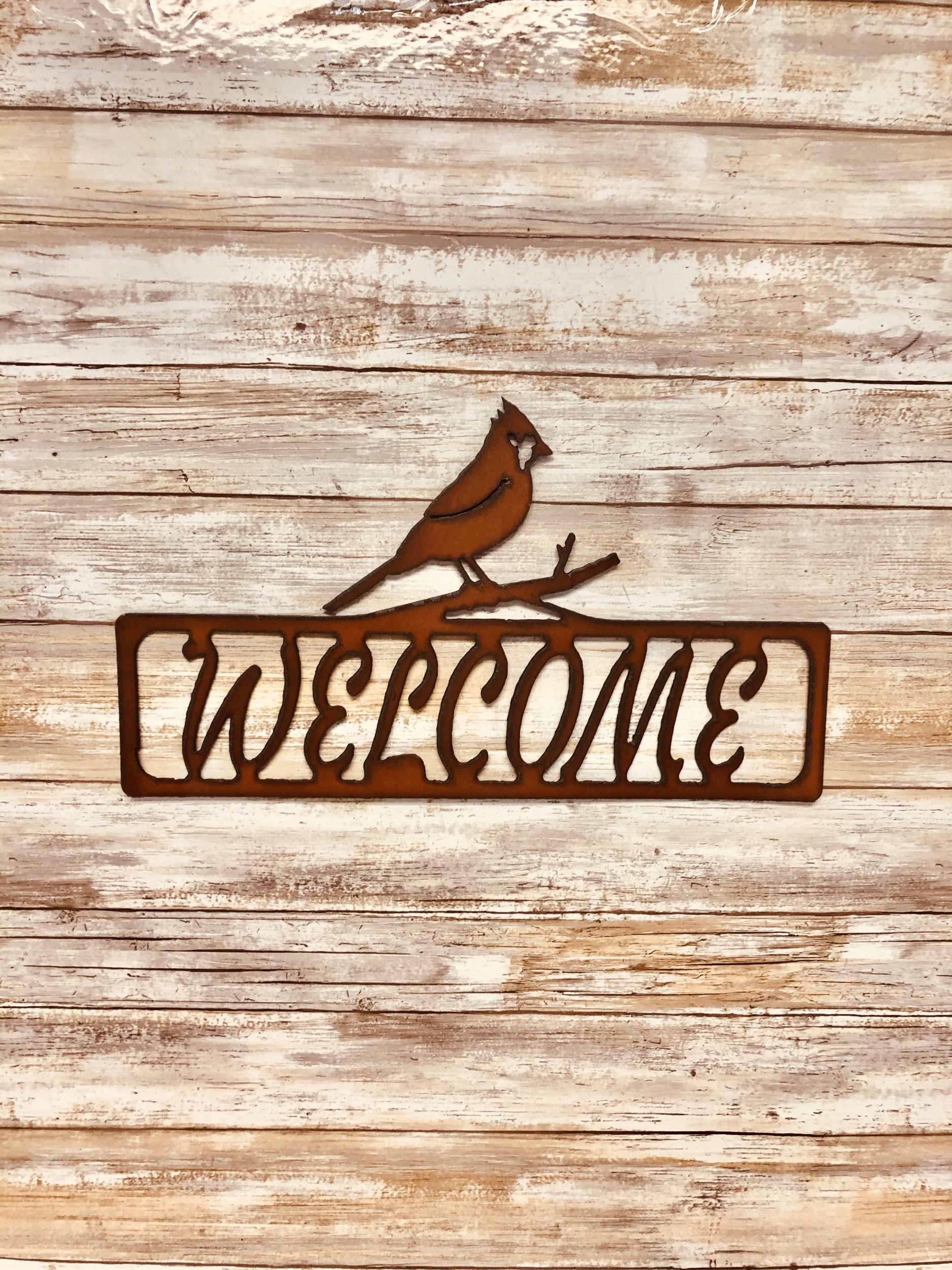 Cardinal Bird Horizontal Welcome Sign - Walmart.com