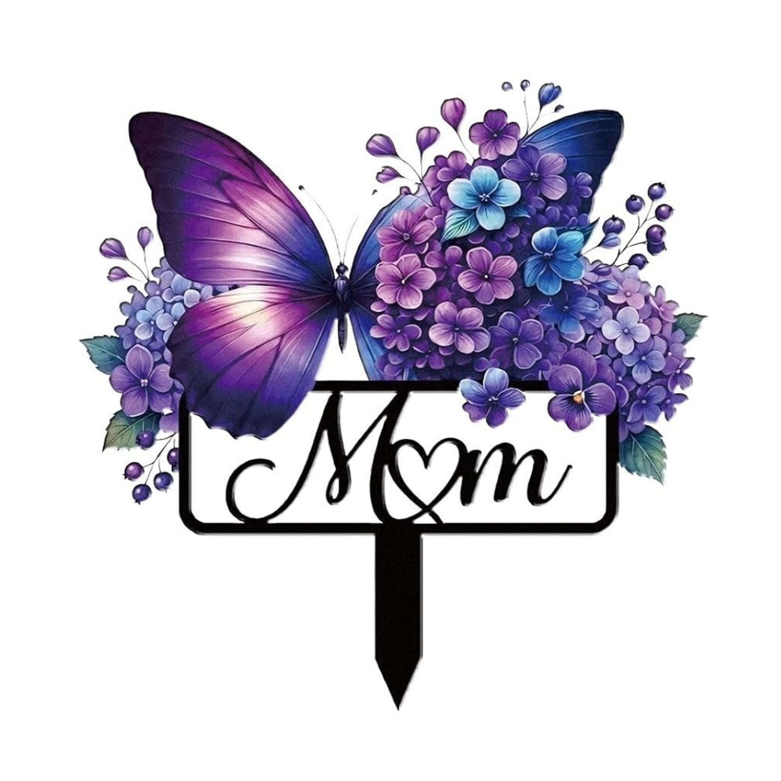 Cardinal Bird Memorial Garden Stake Sign, Hollow Metal Sympathy Grave ...