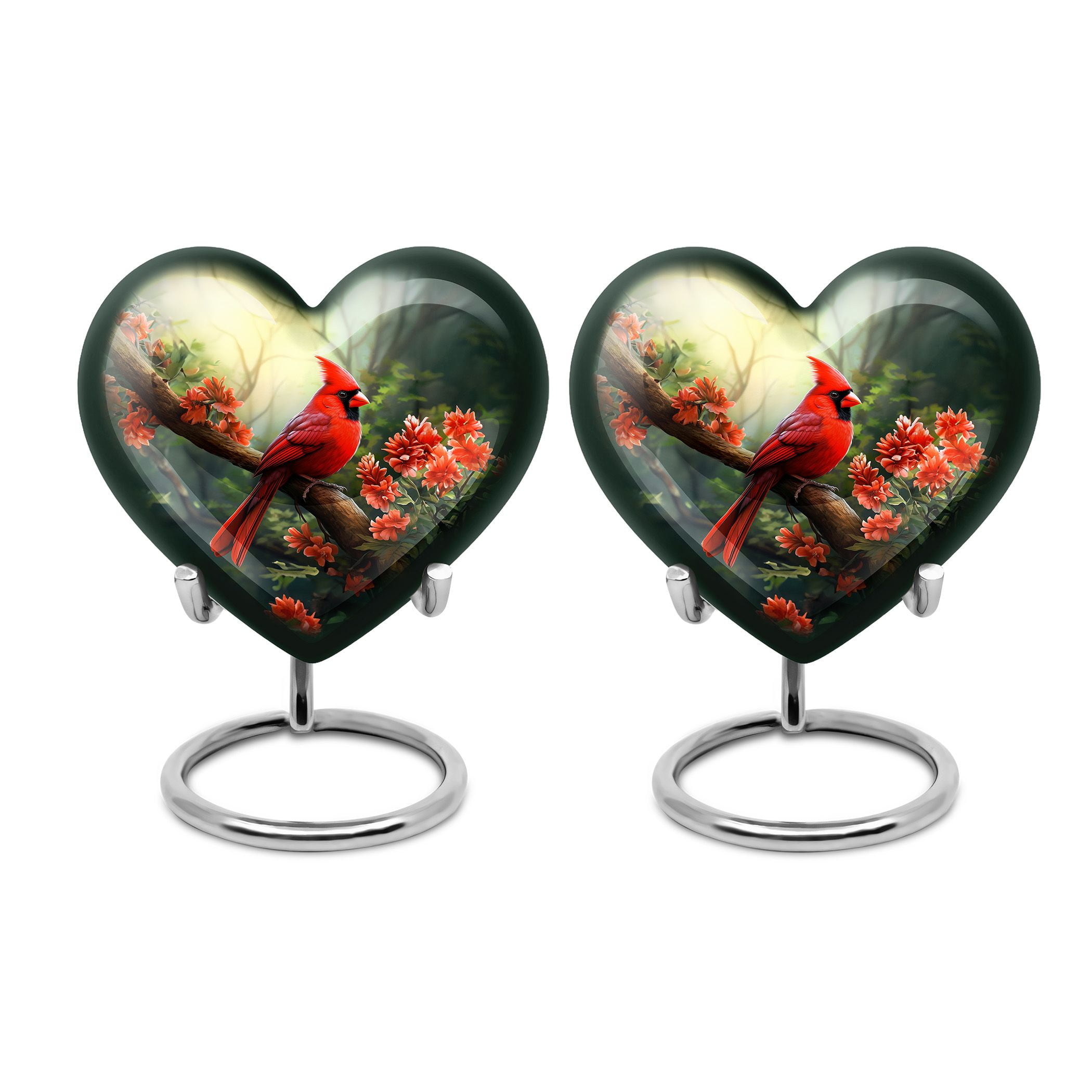 Cardinal Bird Mini Urn, Memorial Keepsake Urns, Funeral Urn For ...