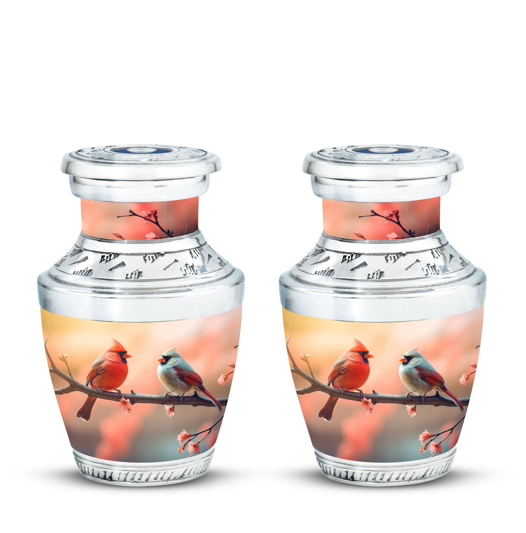 Cardinal Bird Petite Cremation Urn - Tiny Memorial for Loved Ones ...