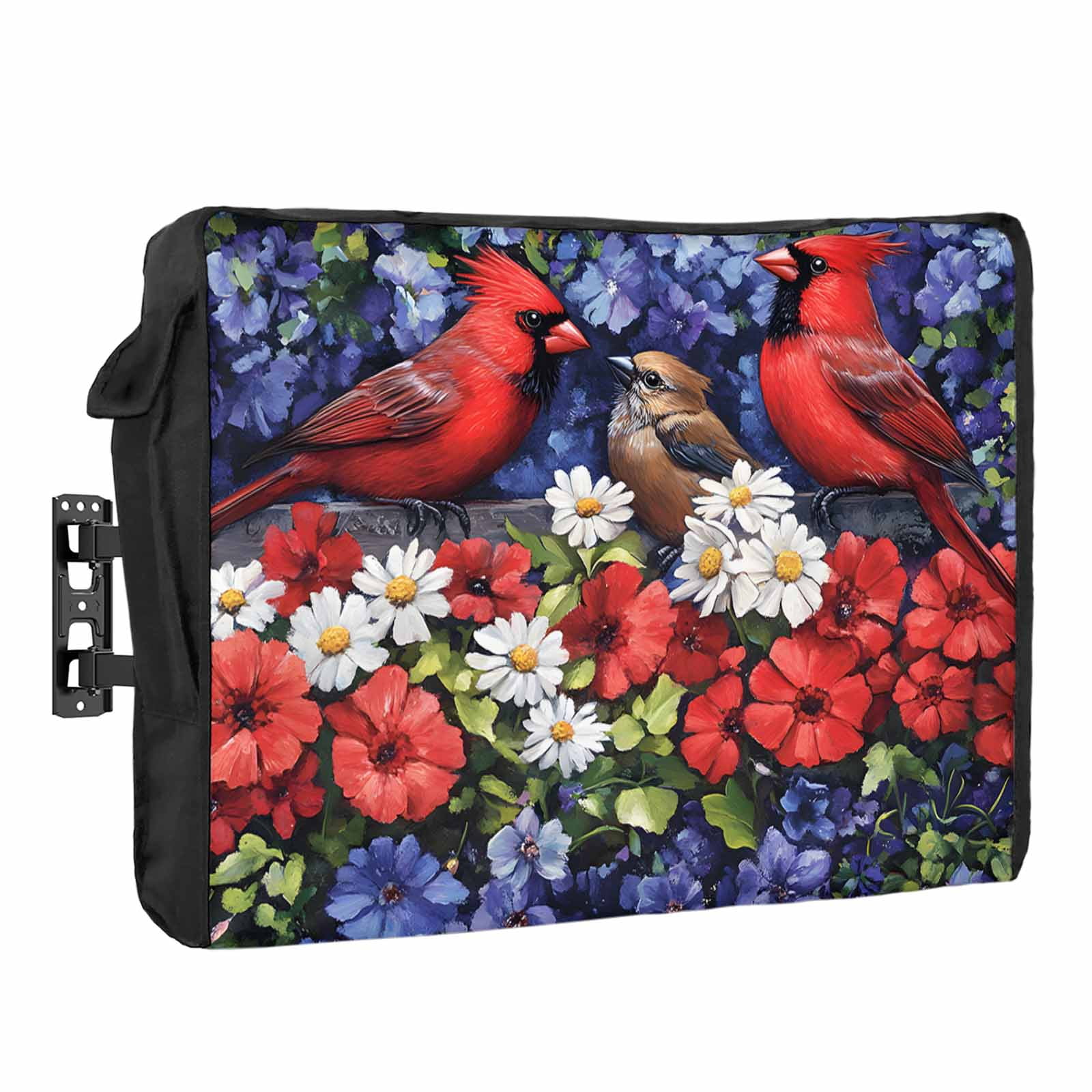 Cardinal Bird Poppy Outdoor TV Cover 40 to 43 inch Weatherproof ...