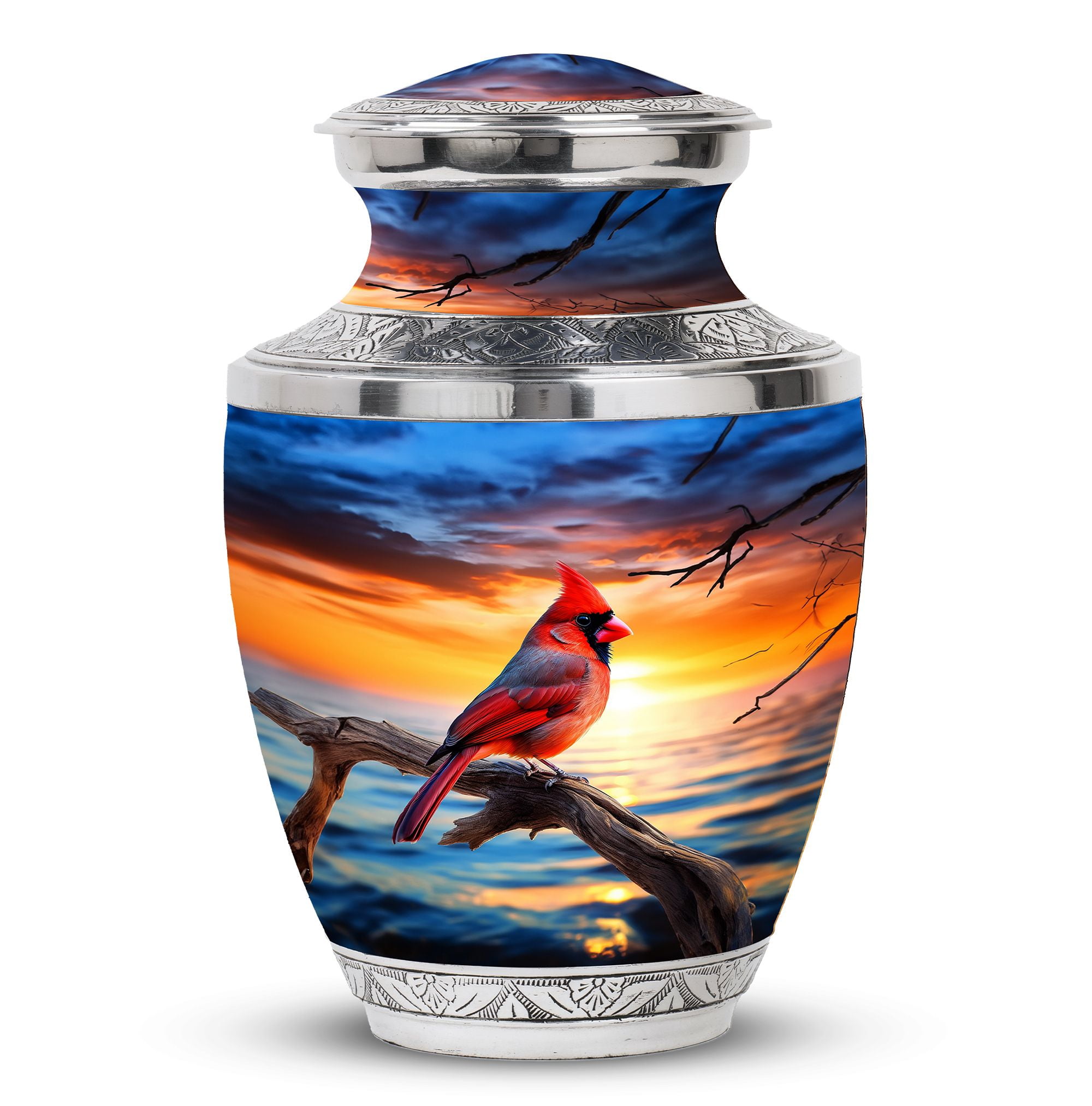 Cardinal Bird Resplendent Large Funeral Urn - Glorious Farewell for ...
