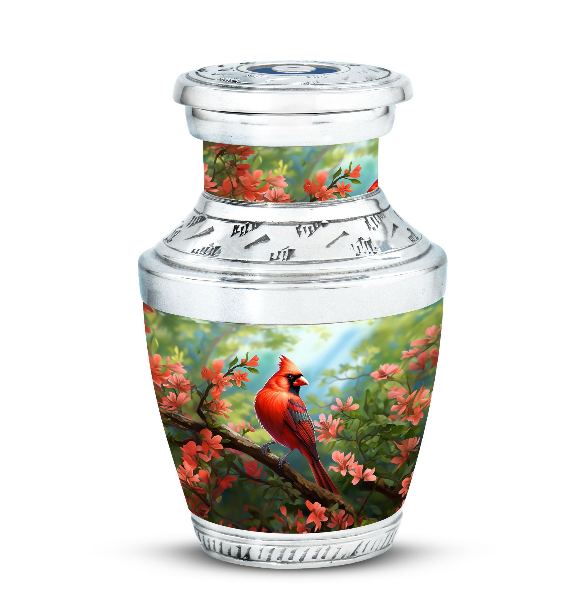 Cardinal Bird Sacred Keepsake Small Urn - Timeless Miniature Memorial ...