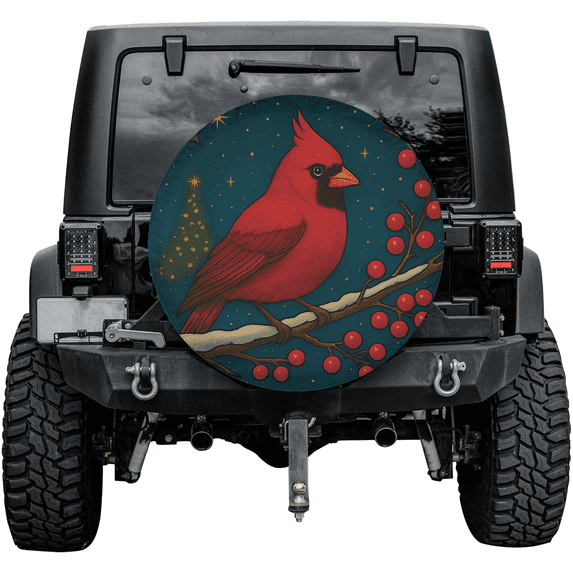 Cardinal Bird Spare Tire Cover – Beautiful Red Bird Design – Winter ...