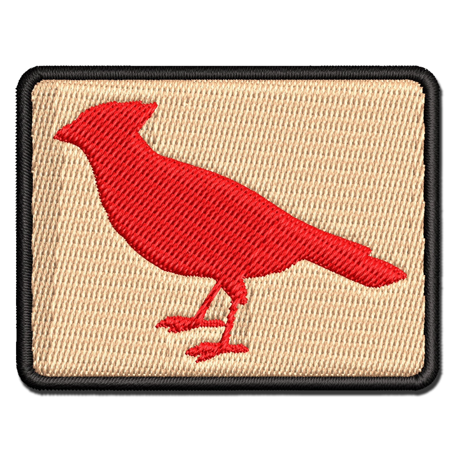 Cardinal Bird Standing Solid Applique Multi-Color Embroidered Iron-On ...