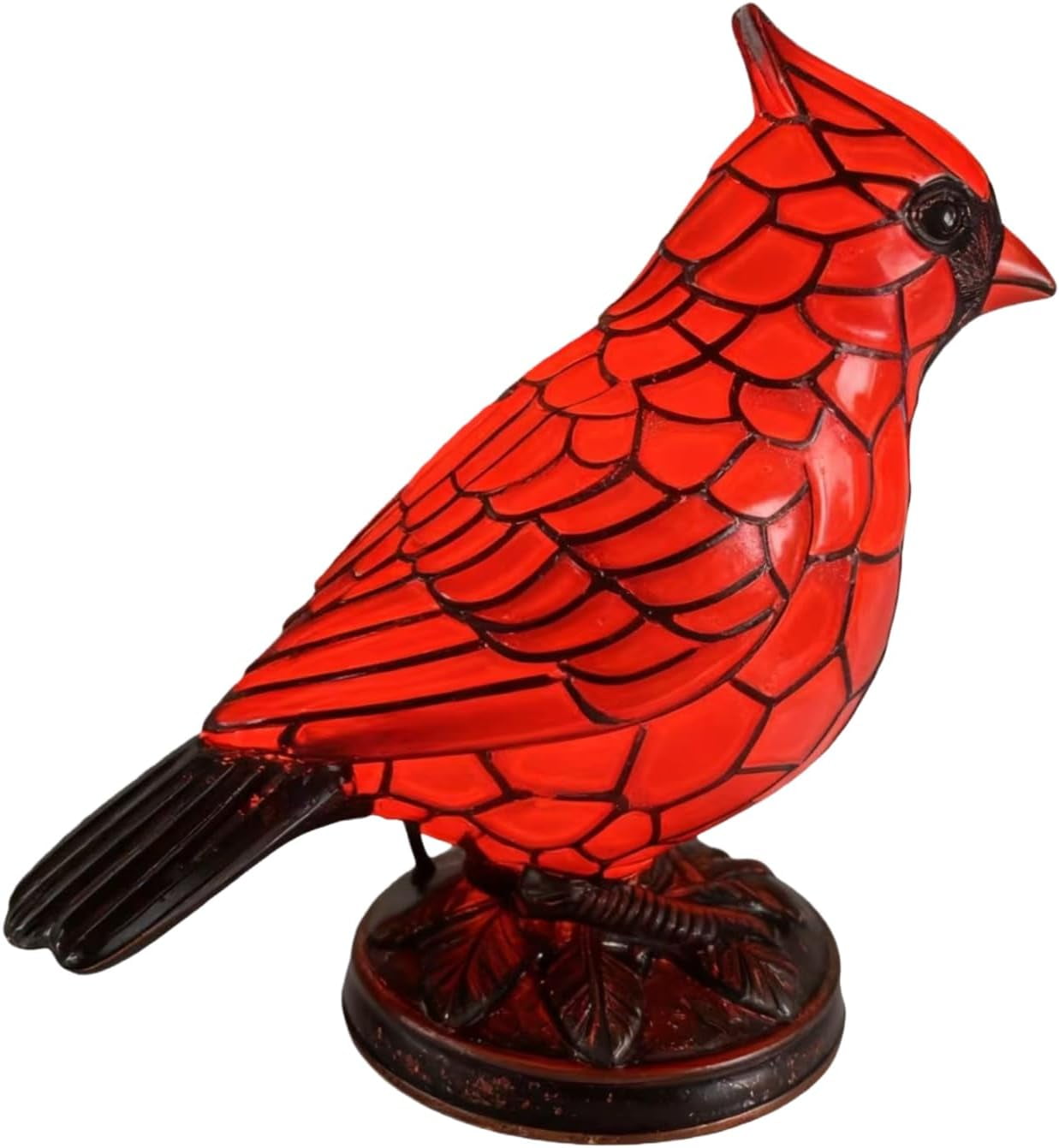 Cardinal Bird Table Lamp,Red Resin Night Light, Soft Warm Glow ...
