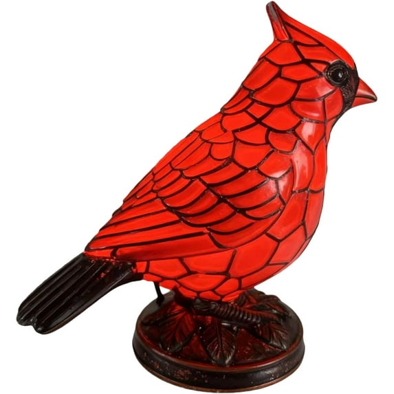 Cardinal Bird Table Lamp,Red Resin Night Light, Soft Warm Glow ...