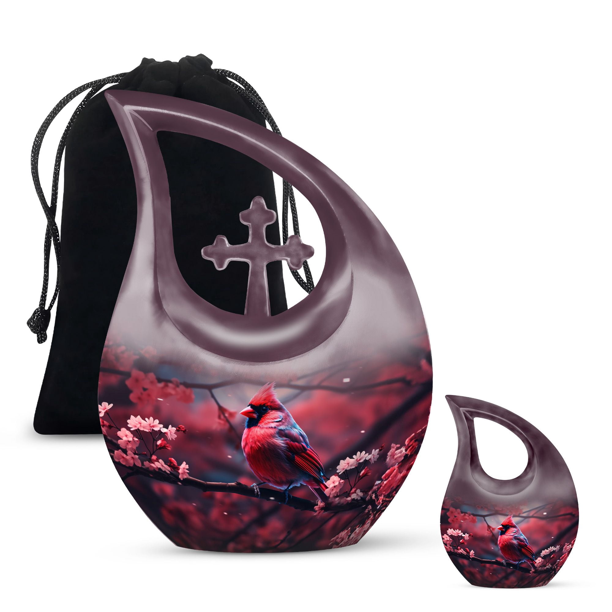 Cardinal Bird Urn - Small Urns For Human Ashes Adult Male - Urns For ...