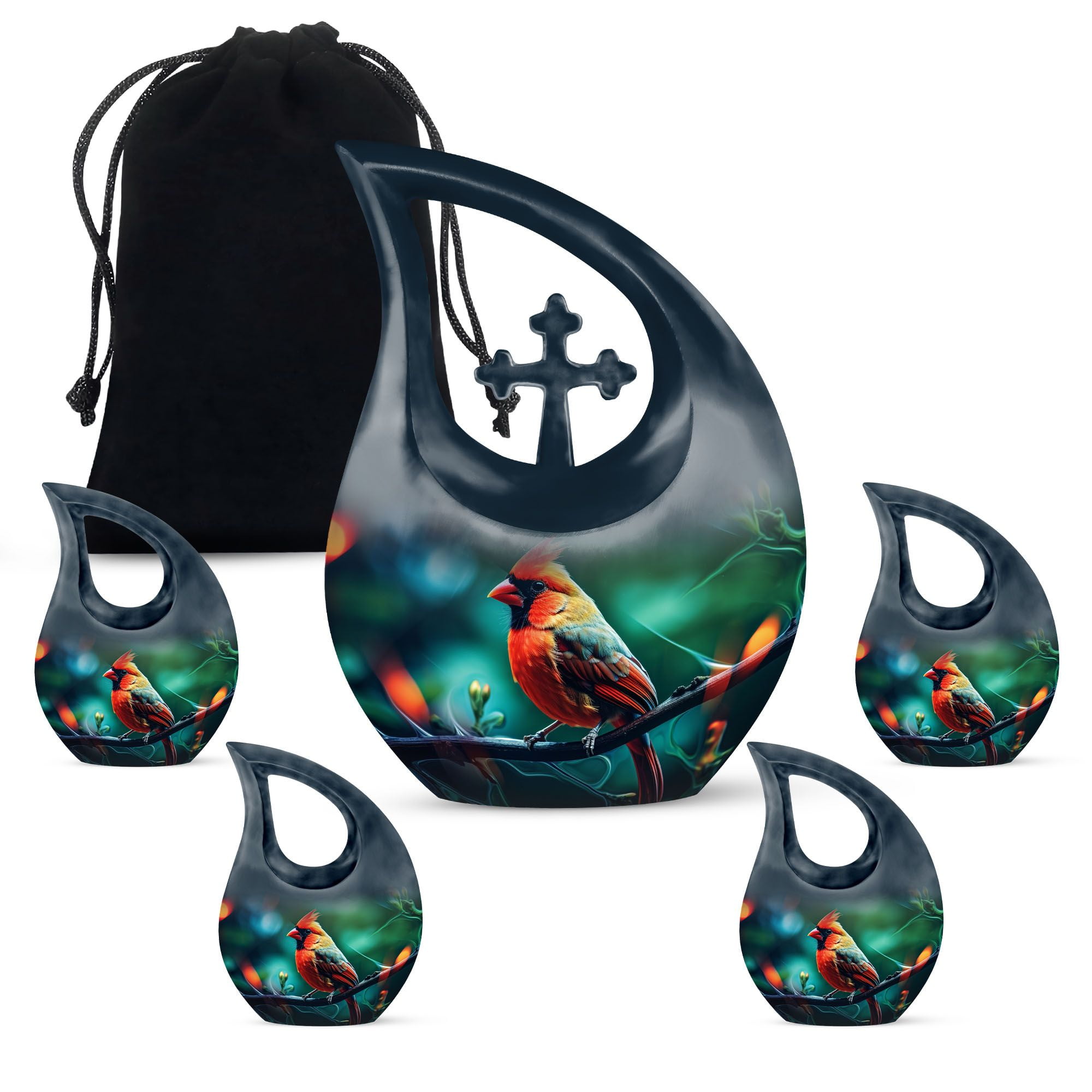 Cardinal Bird Urn - Urns For Adult Male & Female - Adult Cremation Urns ...