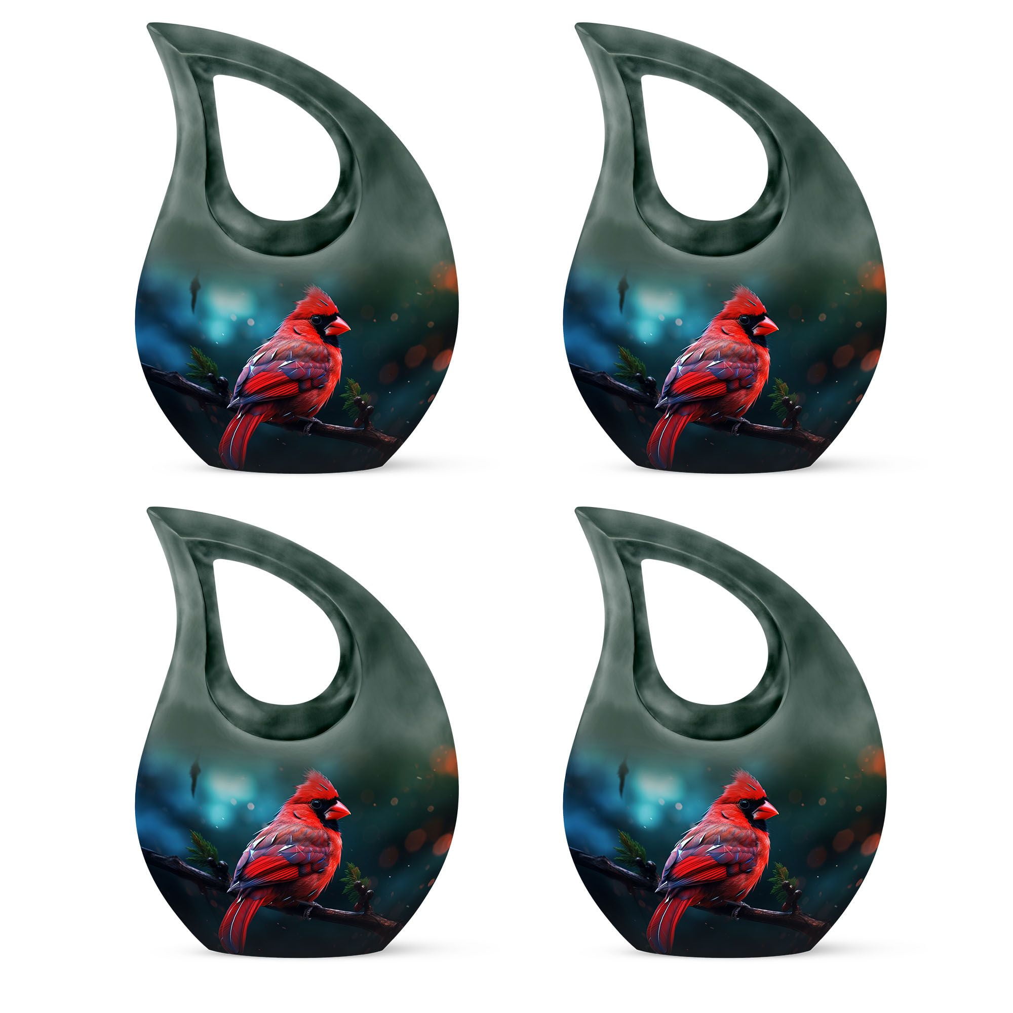 Cardinal Bird Urn - Urns For Adult Male & Female - Cremation Urn Human ...