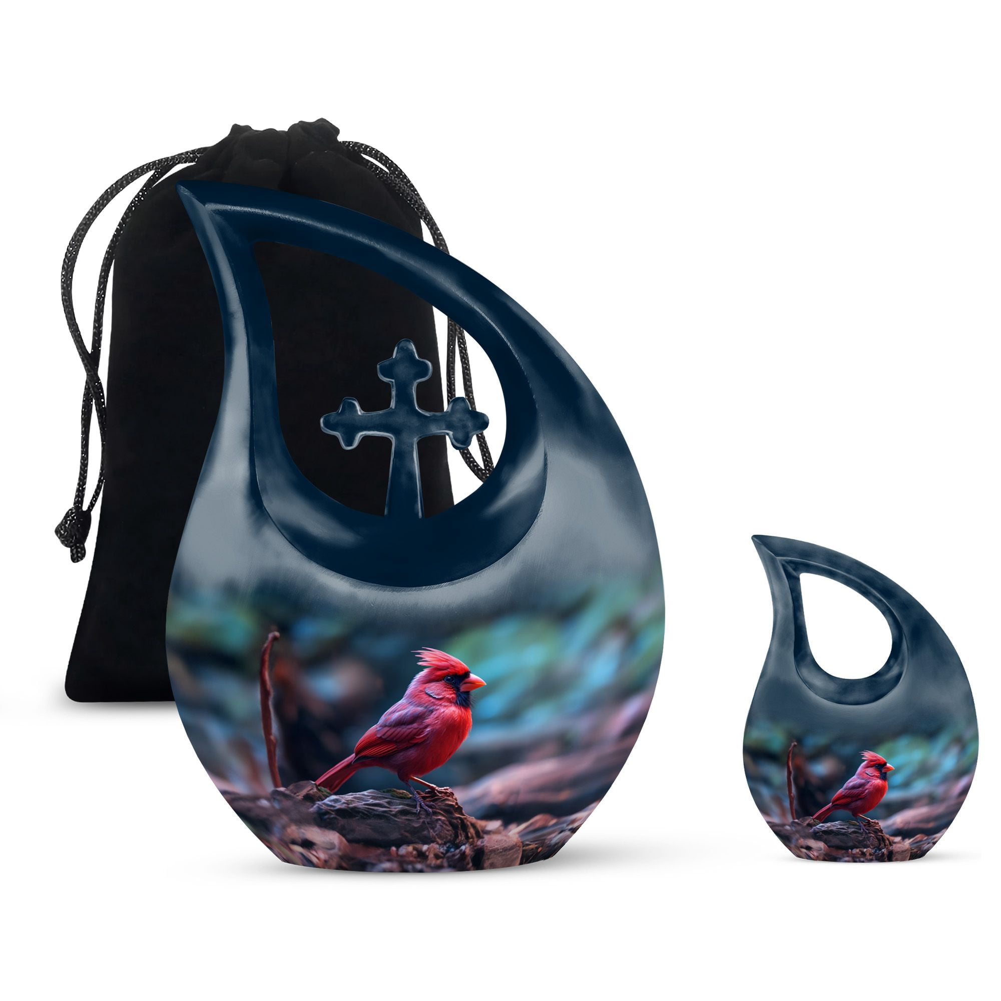 Cardinal Bird Urn - Urns For Ashes Adult Female & Male - Small Urn For ...