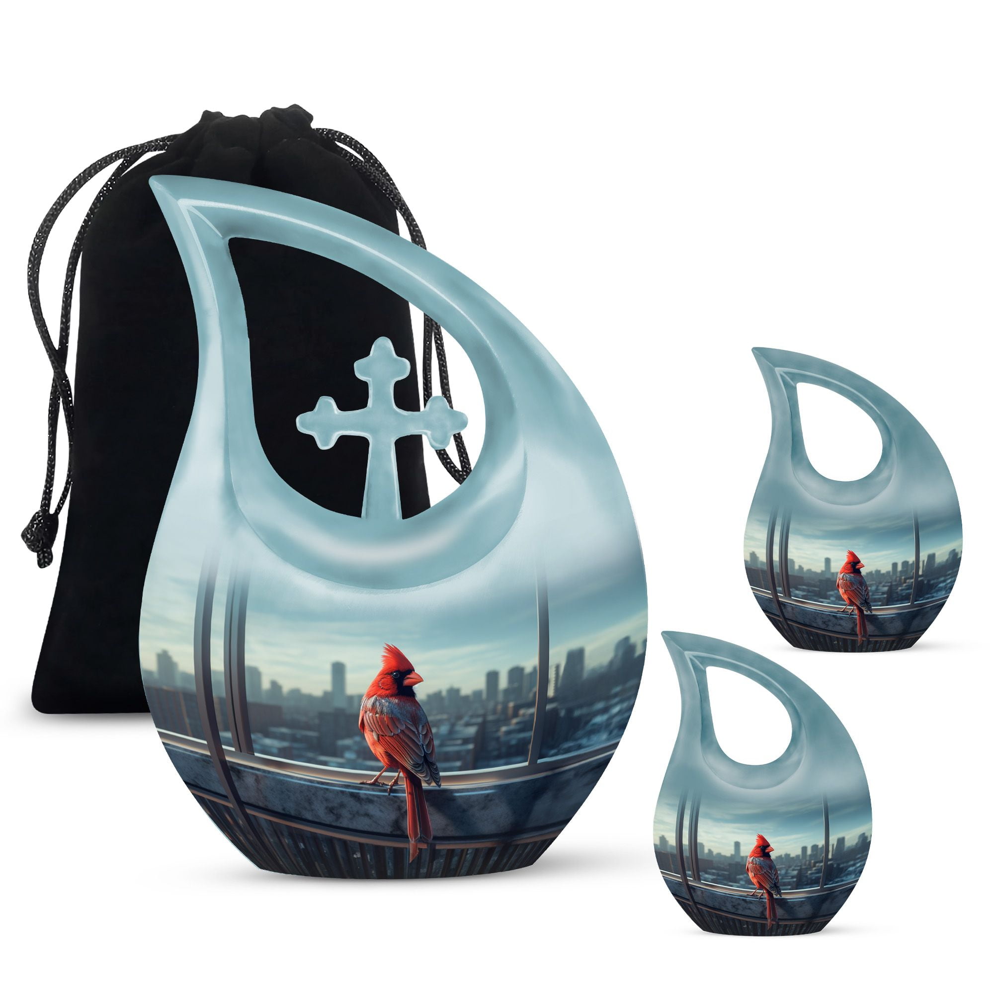 Cardinal Bird Urn - Urns For Human Ashes Adult Female - Cheap Urns For ...