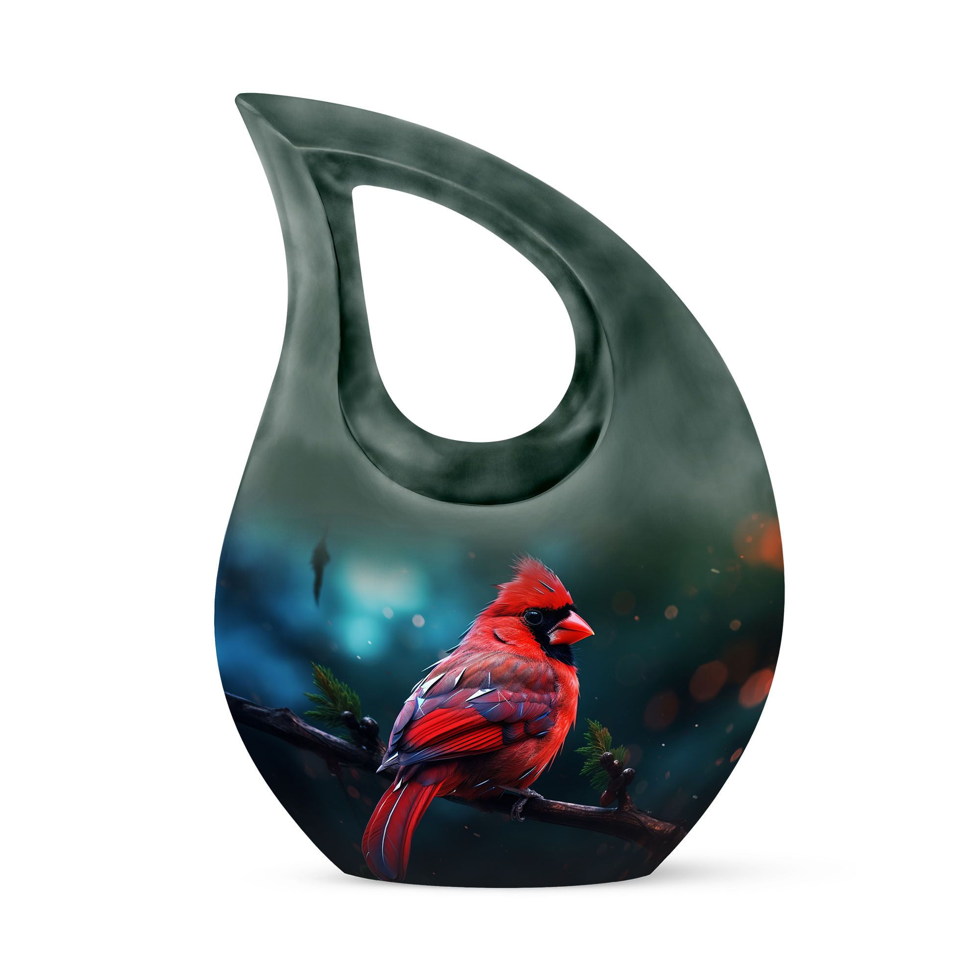 Cardinal Bird Urn - Urns For Human Ashes Adult Male & Female - Memorial ...