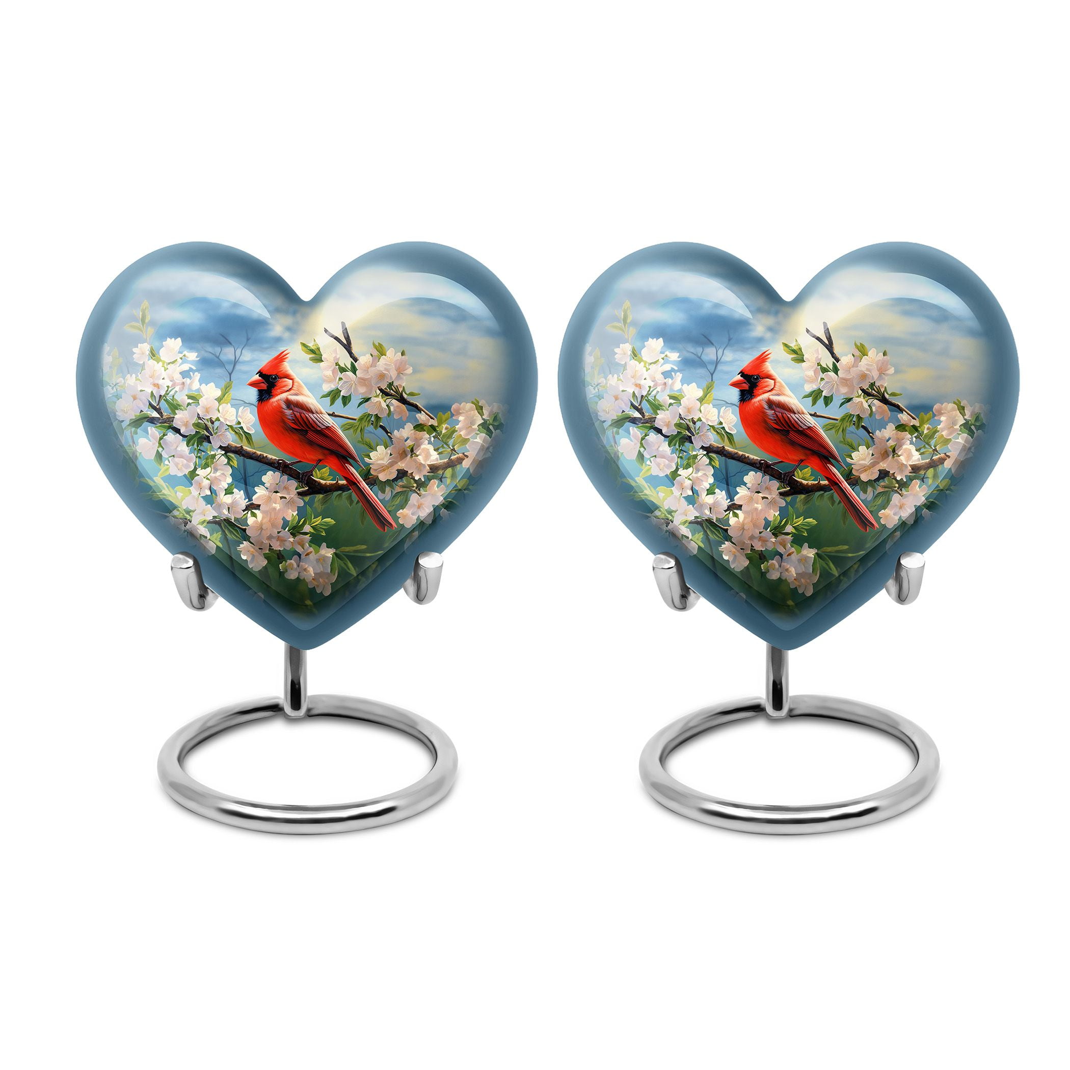 Cardinal Bird Urns For Adult Male, Tiny Memorial Urn, Urns For Human ...
