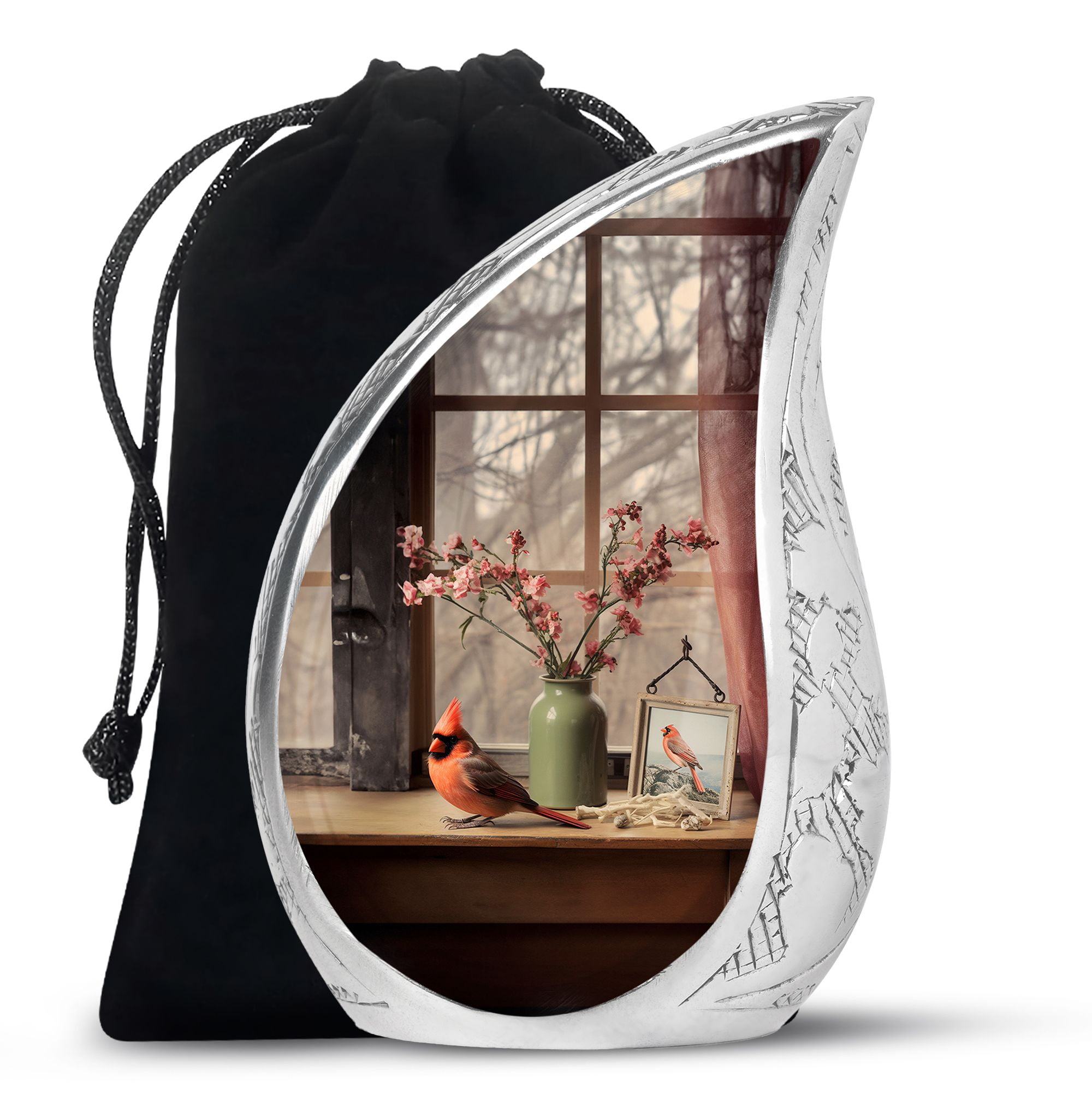 Cardinal Bird Urns for Human Ashes, Cremation Urns, Large Urn for Ashes ...