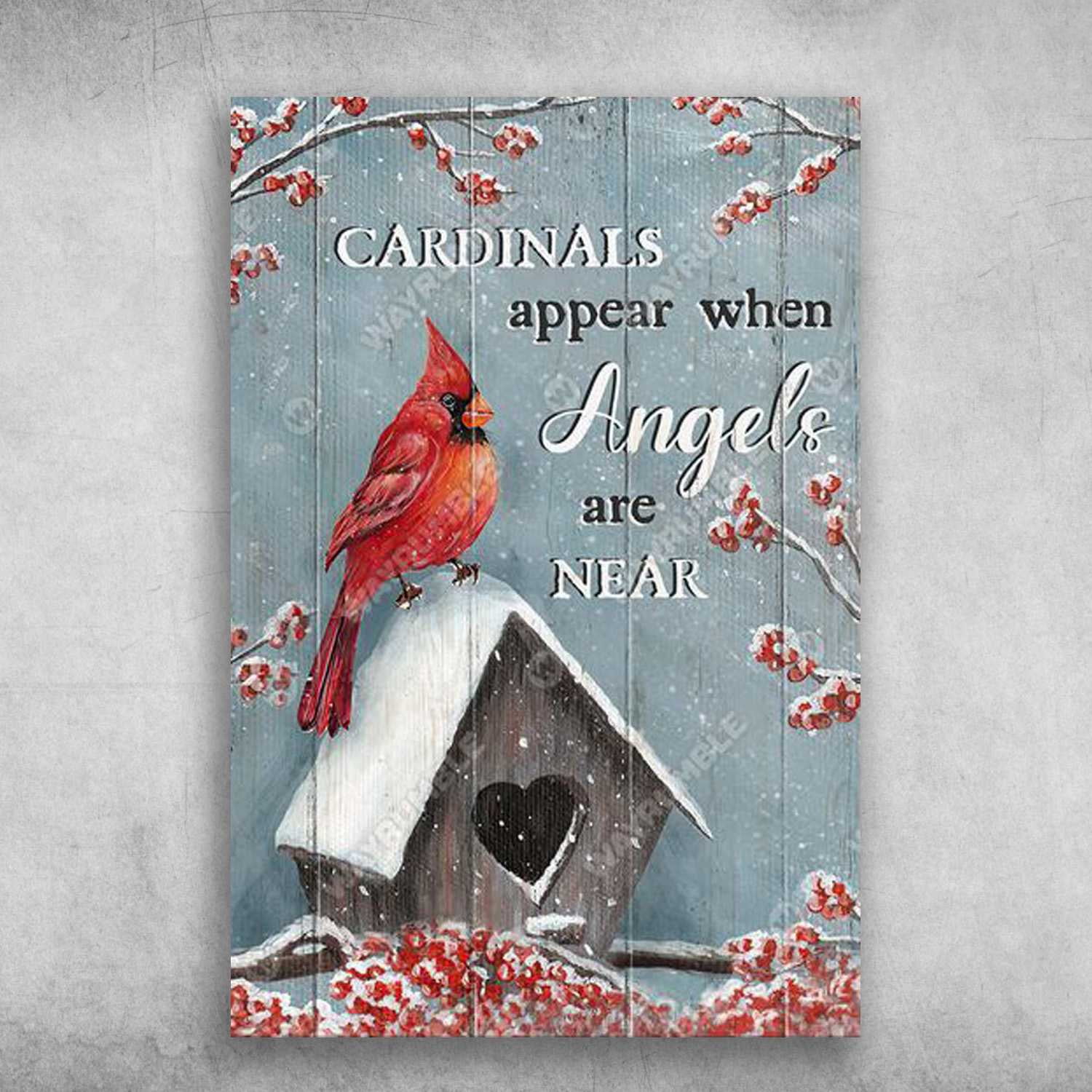 Cardinal Bird, Winter Poster, Cardinals Appear When Angels Are Near 11 ...