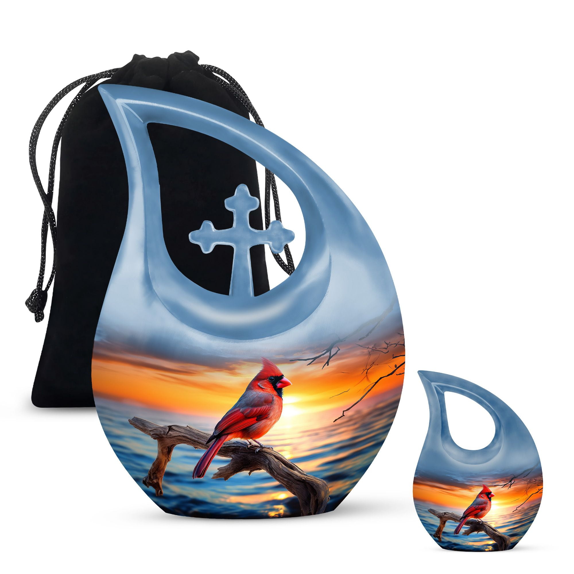 Cardinal Bird urn - urn for human ashes adult women& men - cremation ...