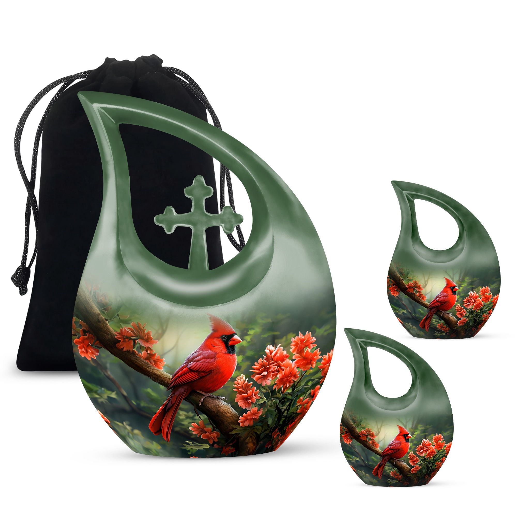 Cardinal Bird urn - urns for human ashes adult male & female - human ...