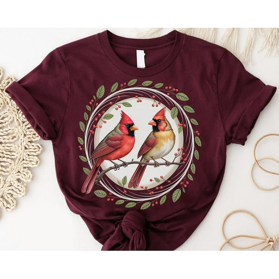 Cardinal Birds Graphic Tee: Nature Lover Birdwatching Shirt TSHIRT All ...
