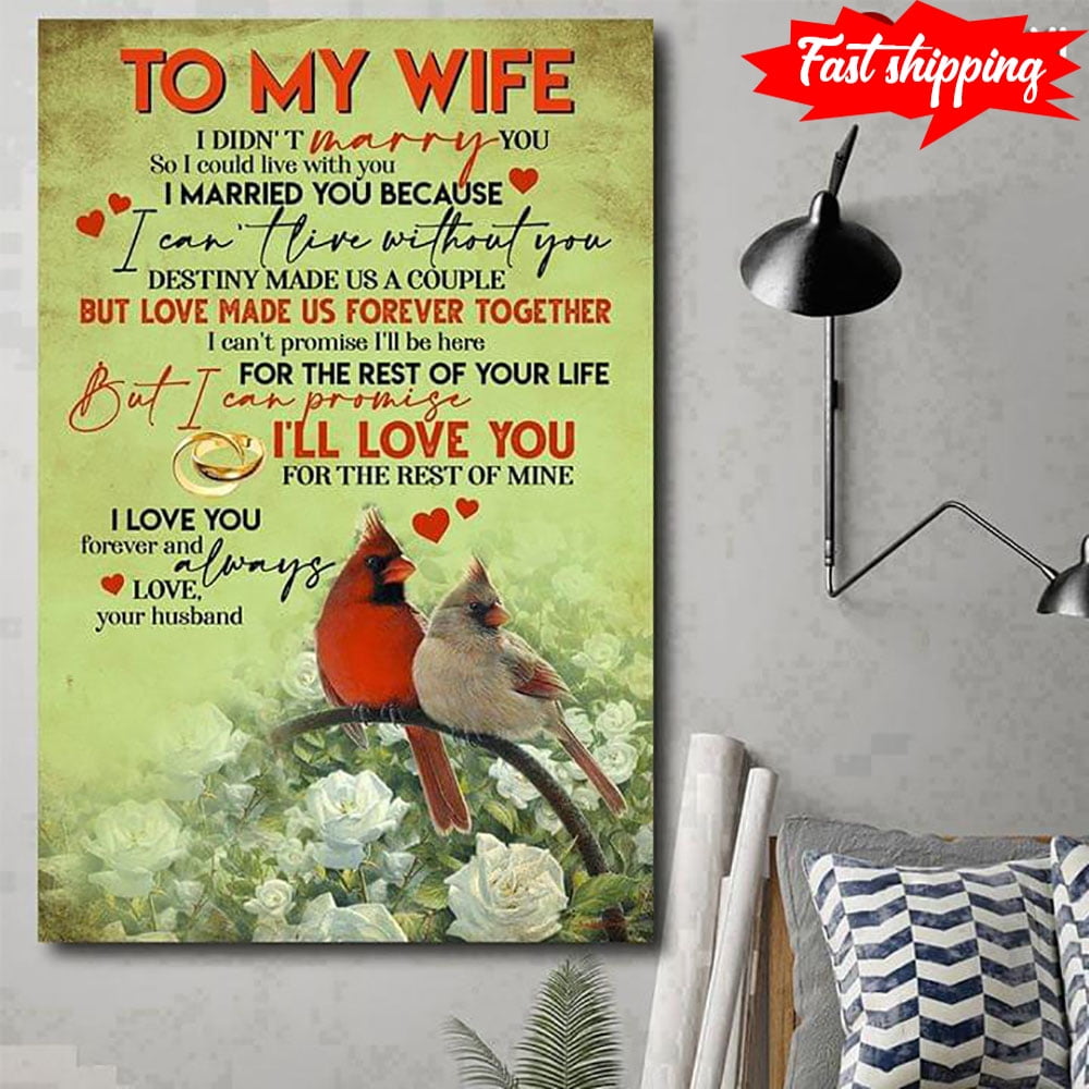 Cardinal Birds & Wedding Rings To My Wife I Didn’t Marry You So I Could ...