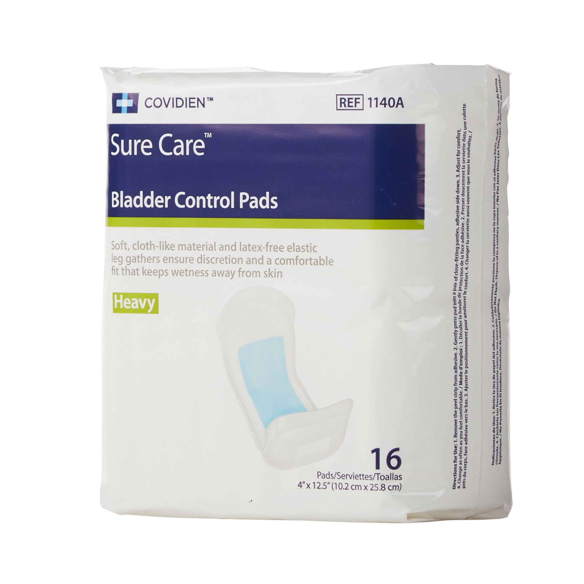 Cardinal Bladder Control Pad Sure Care 12-1/2 Inch Length Heavy ...
