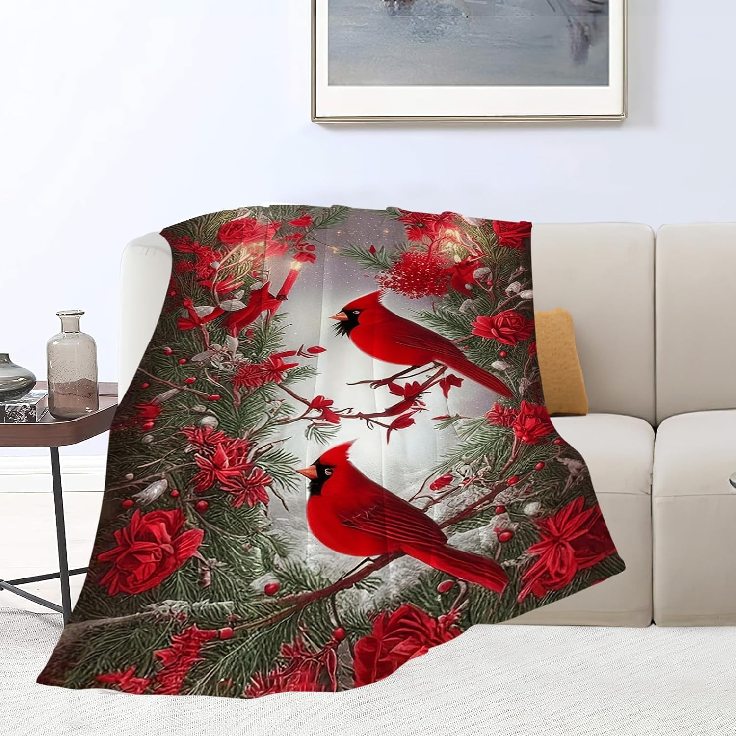 Cardinal Blanket Soft Cozy Cardinal Fleece Throw Blanket Fluffy ...