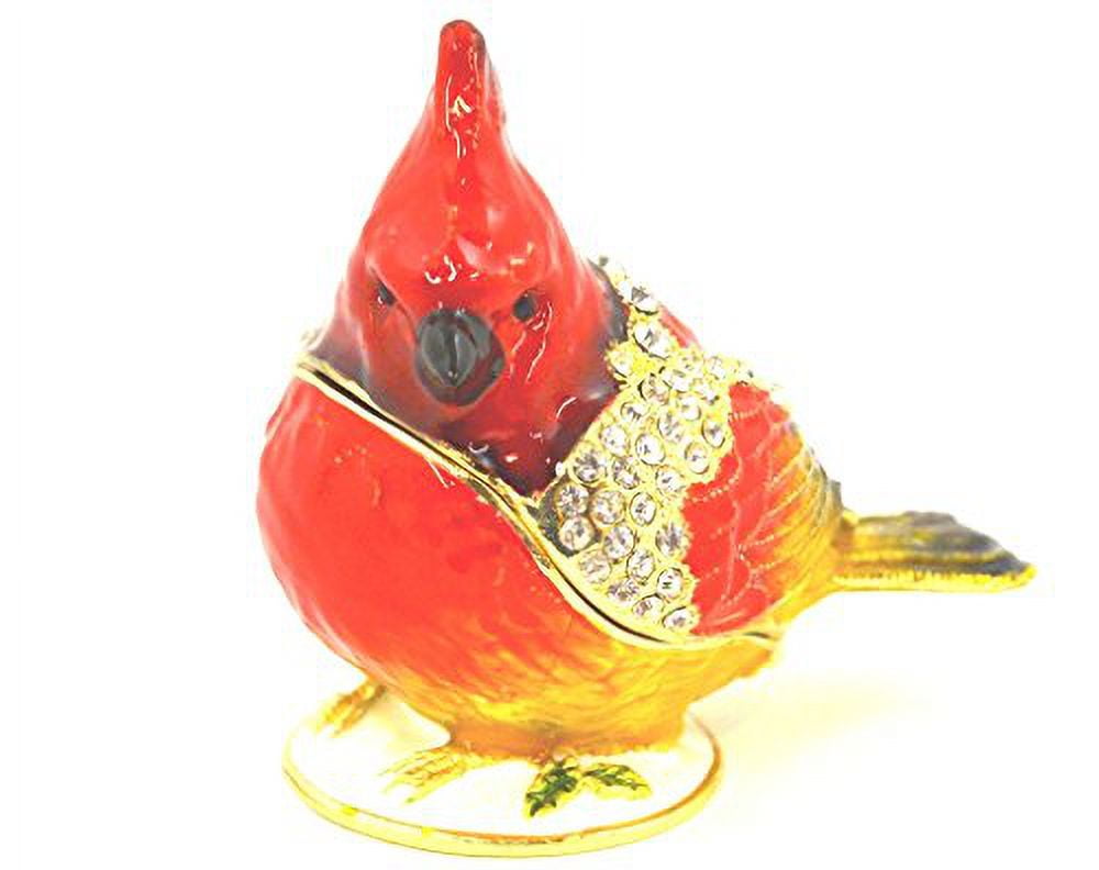 Cardinal Box Jeweled Swarovski Crystal Trinket Box - Walmart.com