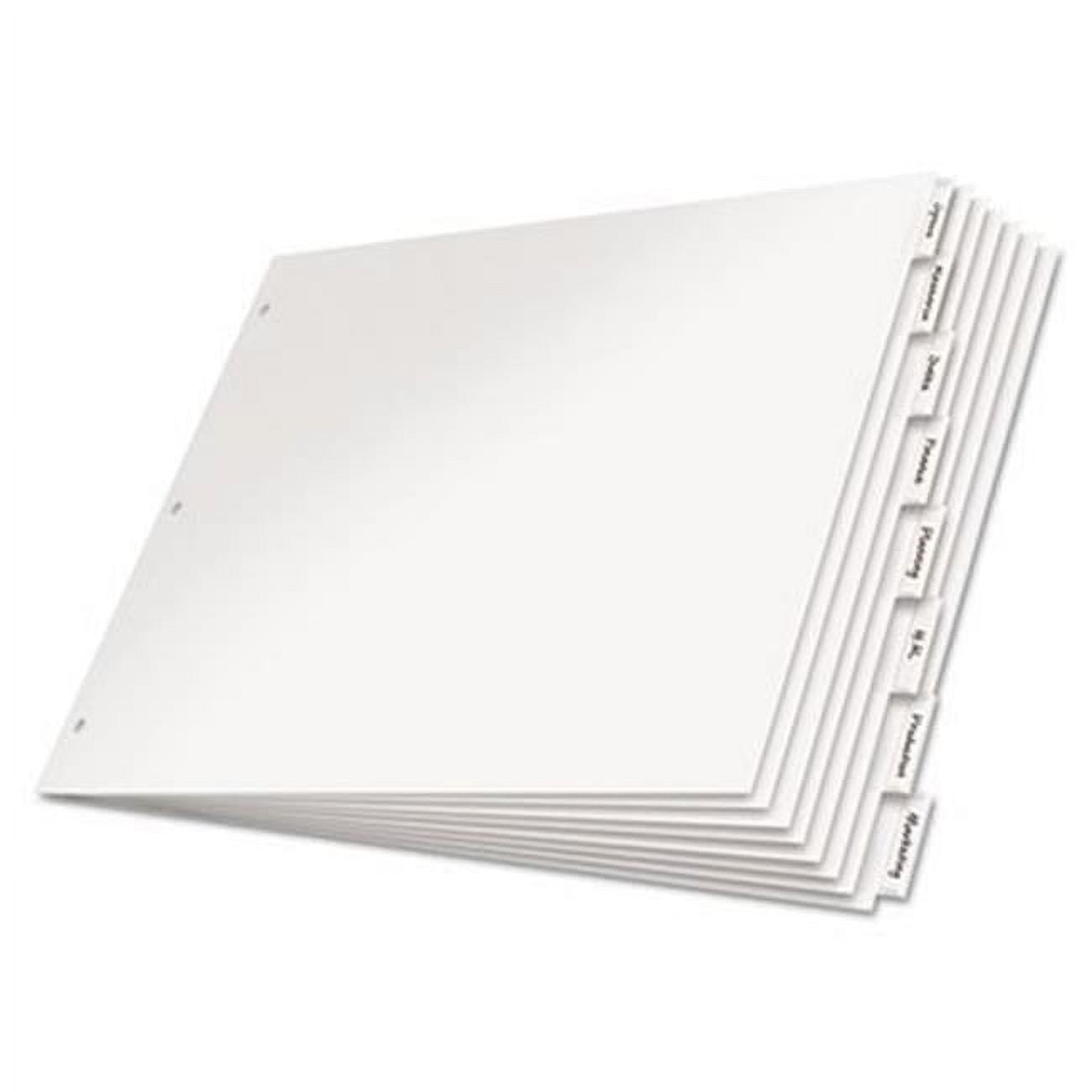 Cardinal Brands 84815 11 x 17 in. 8-Tab Paper Insertable Dividers ...