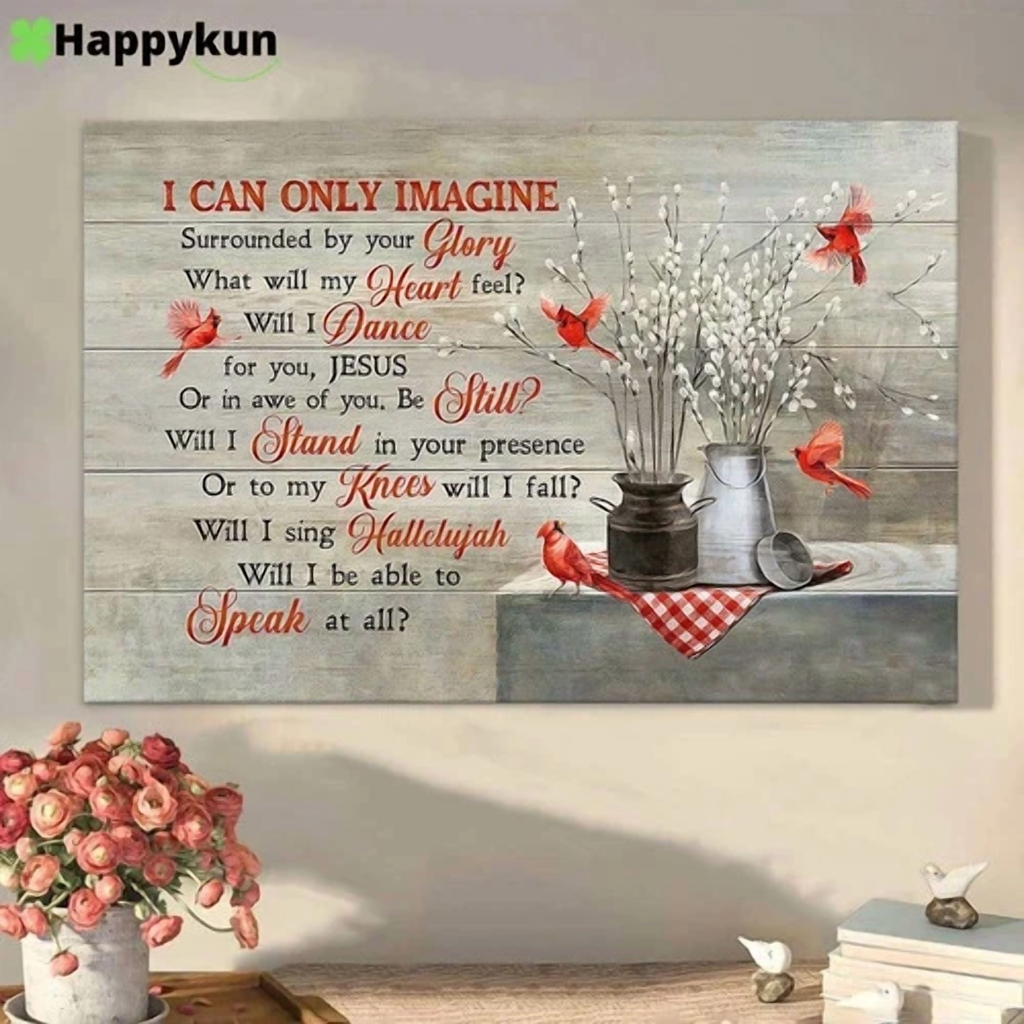 Cardinal Briar I Can Only Imagine Poster Wall Art - Bible Verse Poster ...