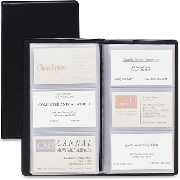 Cardinal Business Card File, Black, 72 Slots, Holder Organizer Storage ...