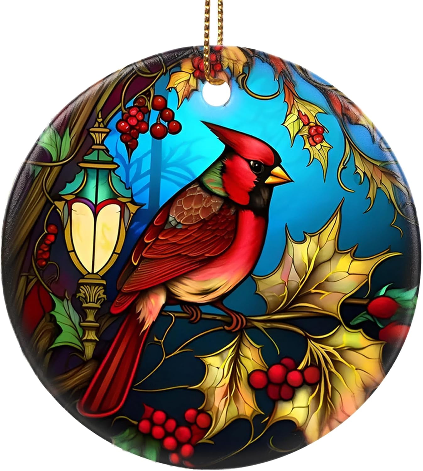 Cardinal Christmas Decorations, Ceramic Christmas Ornament for Tree ...