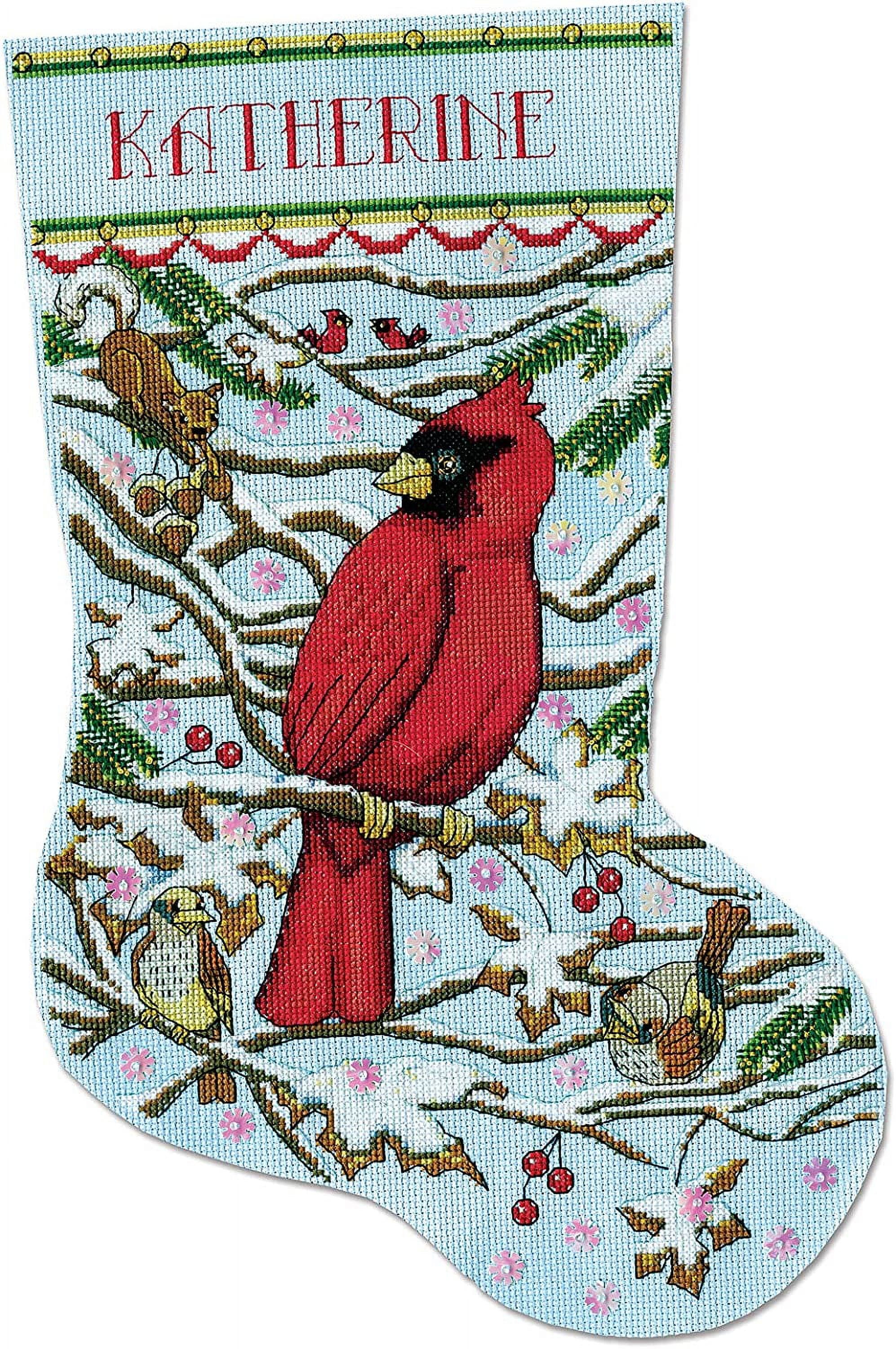 Cardinal Counted Cross Stitch Stocking Kit - Walmart.com