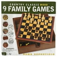 Cardinal Country Classic Wood Family Game Set Backgammon Chess Checkers ...