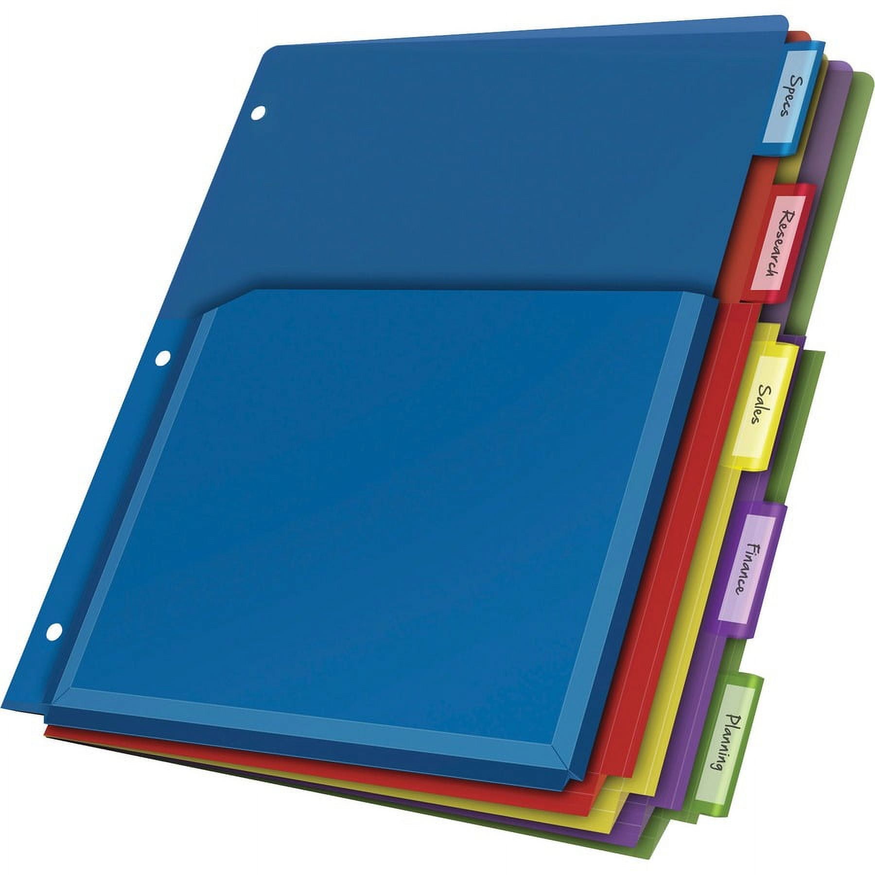 Cardinal Expanding Pocket Poly Divider - 5 x Divider(s) - 5 Tab(s)/Set ...