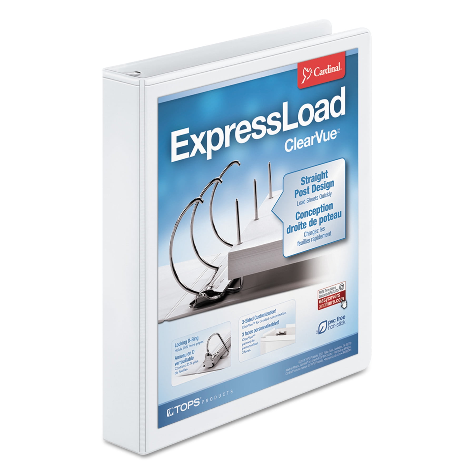Cardinal ExpandingressLoad ClearVue Lock D-Ring Binders - Walmart.com