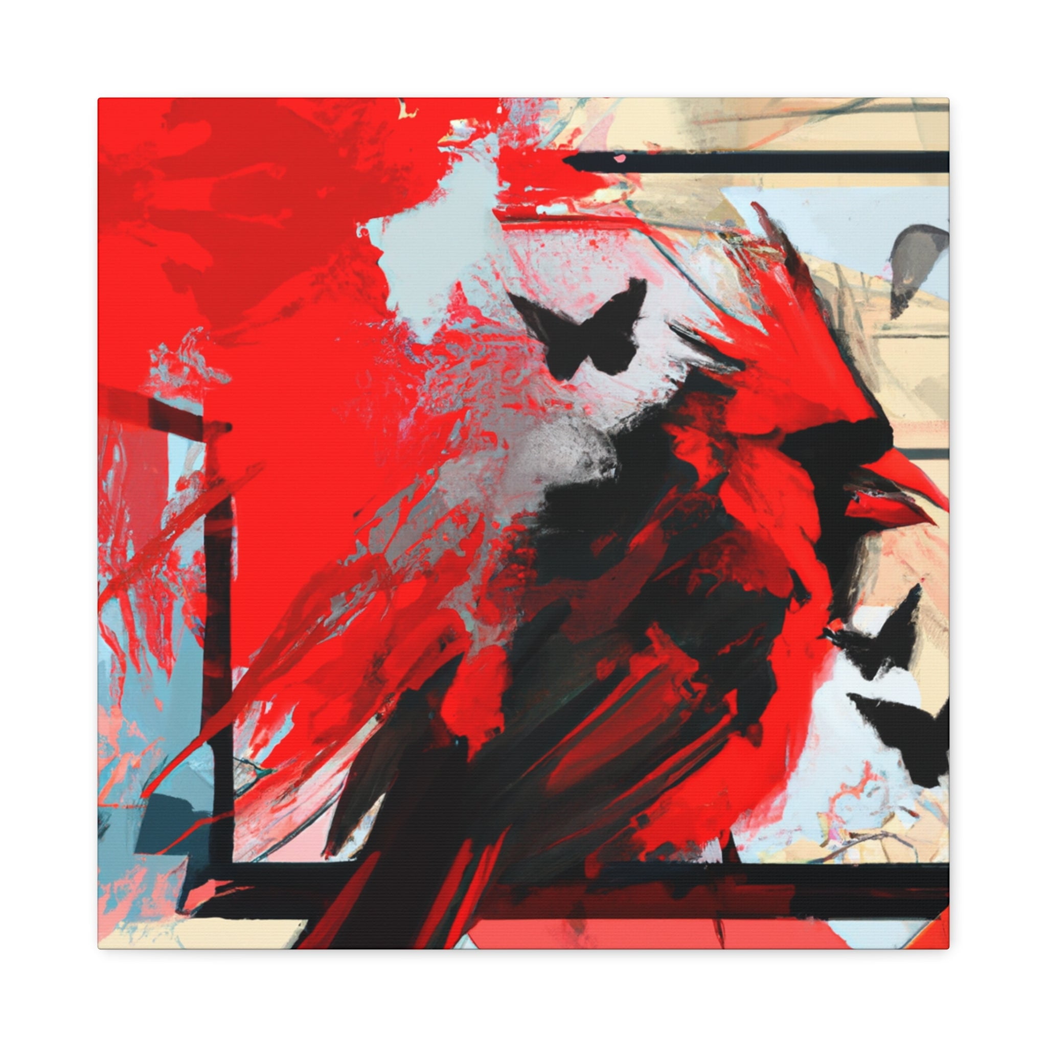 Cardinal Feathered Reflection - Canvas - Walmart.com