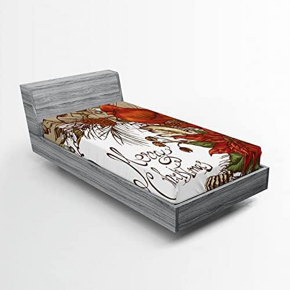 Cardinal Fitted Sheet Set, Vintage Inspirations In Floral Arrangement ...