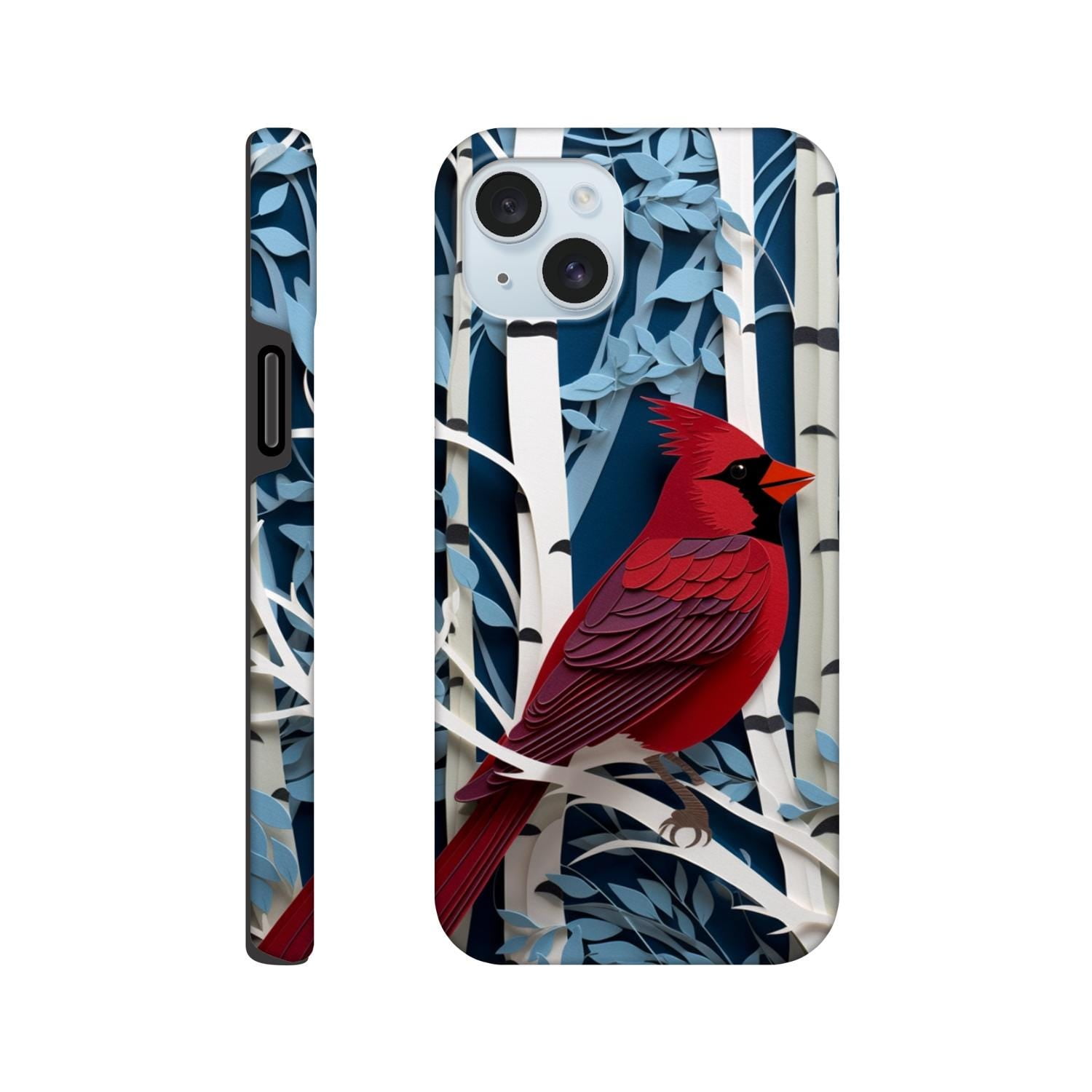 Cardinal Garden Glow Phone Case Woodland Bird Art for iPhone 17 through ...