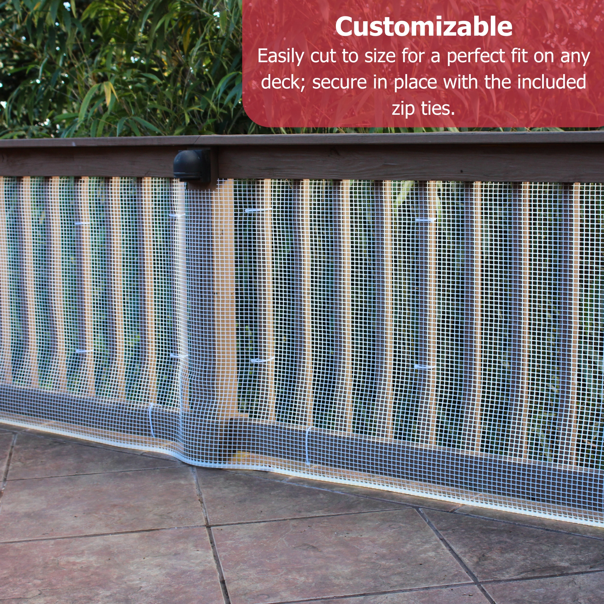 Cardinal Gates Deck Shield Heavy Duty deck Netting 15' Natural ...