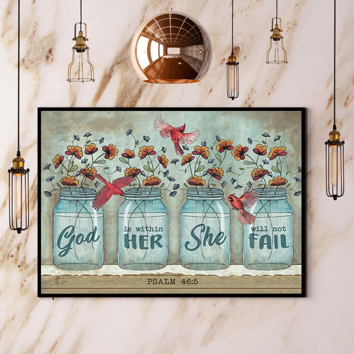 Cardinal God Is Within Her She Will Not Fail Paper Poster No Frame ...