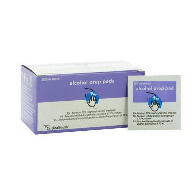 Cardinal Health Alcohol Prep Pad, 2-Ply Medium, Box of 200 - Walmart.com