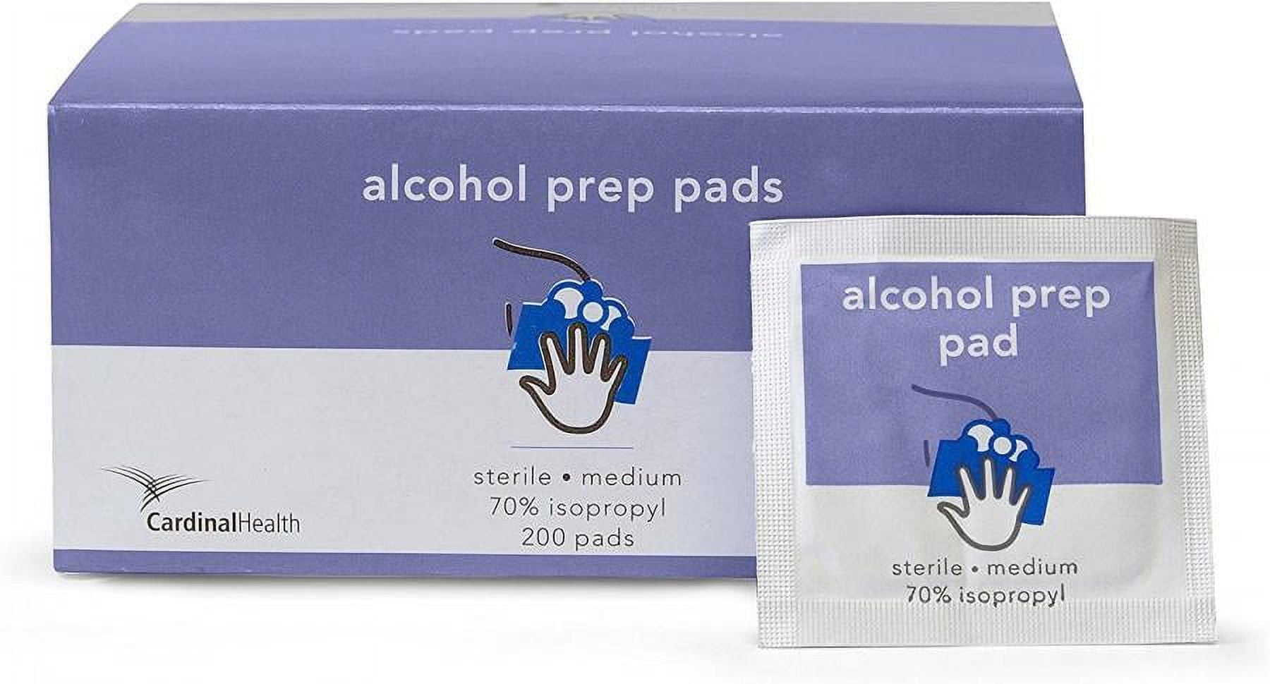 Cardinal Health Alcohol Prep Pad - Medium, 2-Ply, 70% Isopropyl Alcohol ...