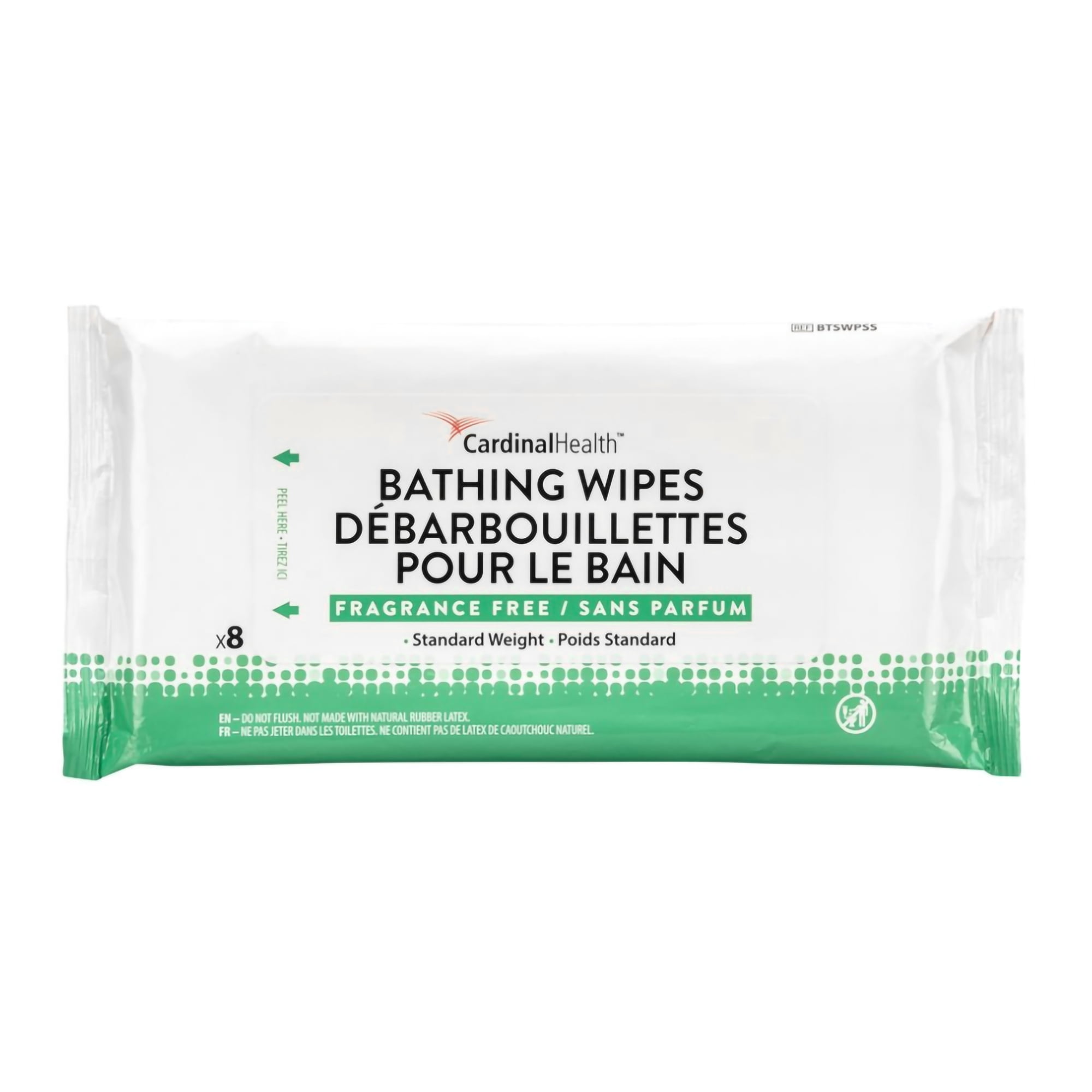 Cardinal Health Bath Wipe or Washcloth 7.8 X 7.8 Inch BTSWPSS, 36 Pack ...