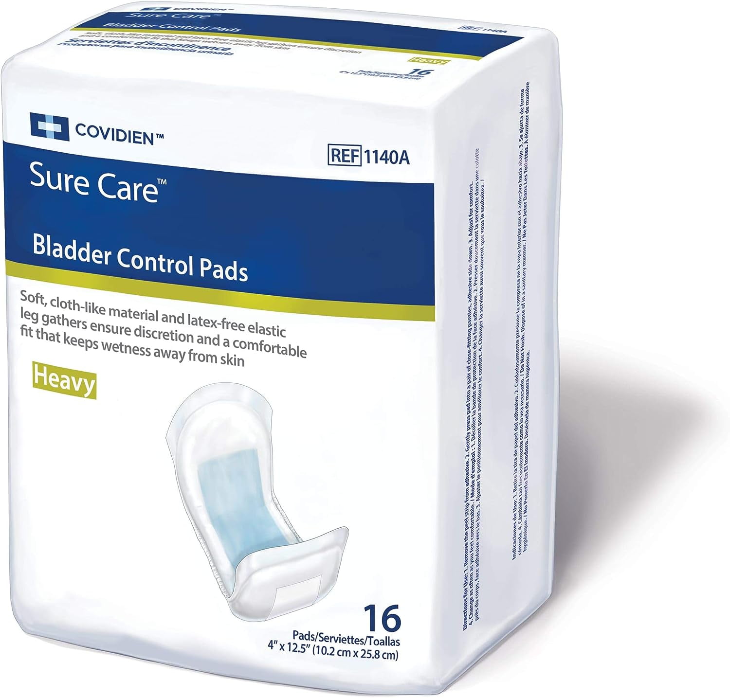 Cardinal Health, Bladder Control Pads, Wings, 4" X 12.5" Part No. 1140a ...