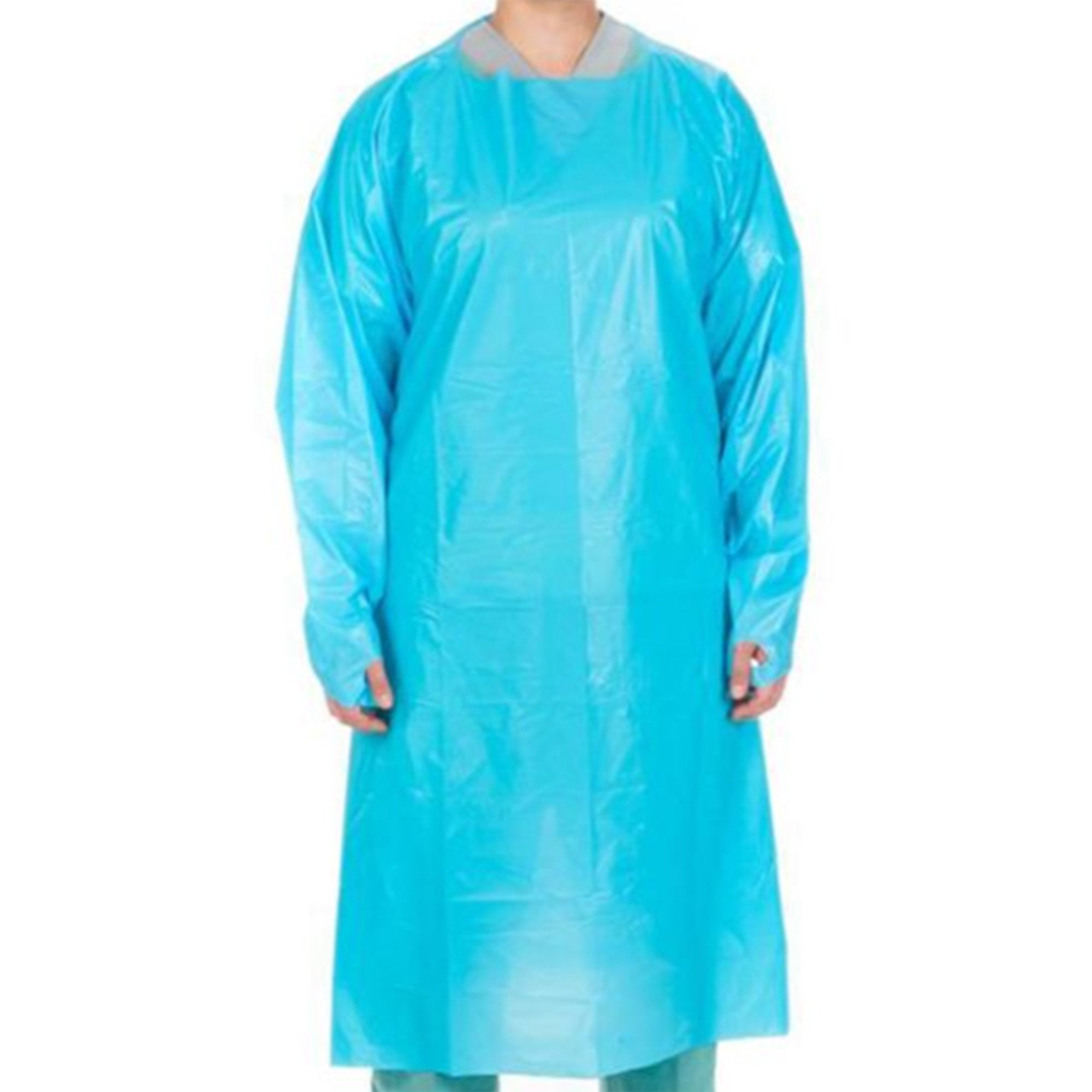 Cardinal Health Disposable Film Protective Procedure Gown Blue One Size ...