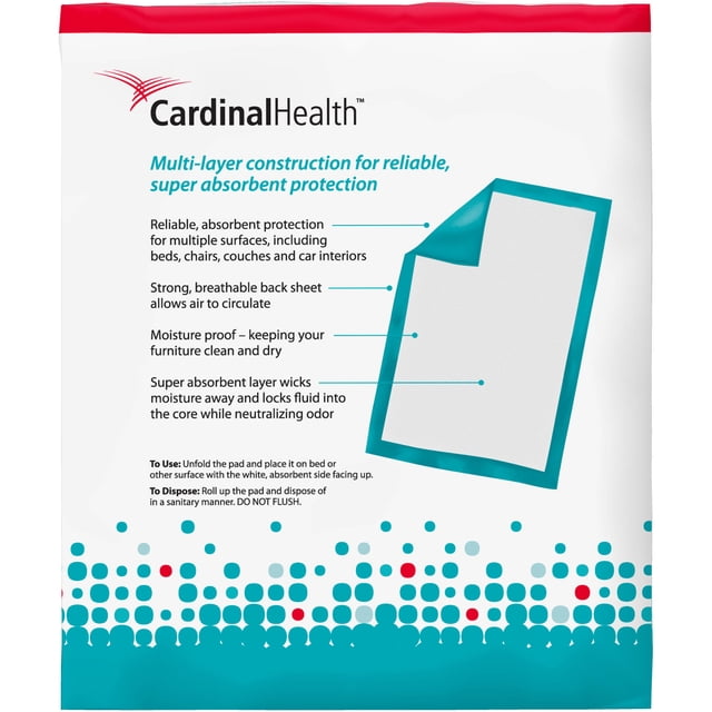 Cardinal Health Protective Underpad Premium Absorbency Extra-Large 10 ...