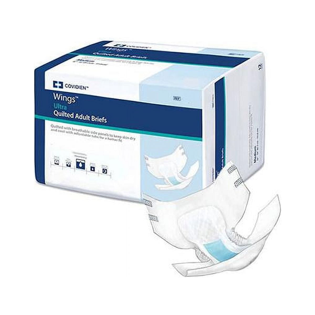 Cardinal Health Incontinence Underwear, Quilted Adult Briefs, Wings ...