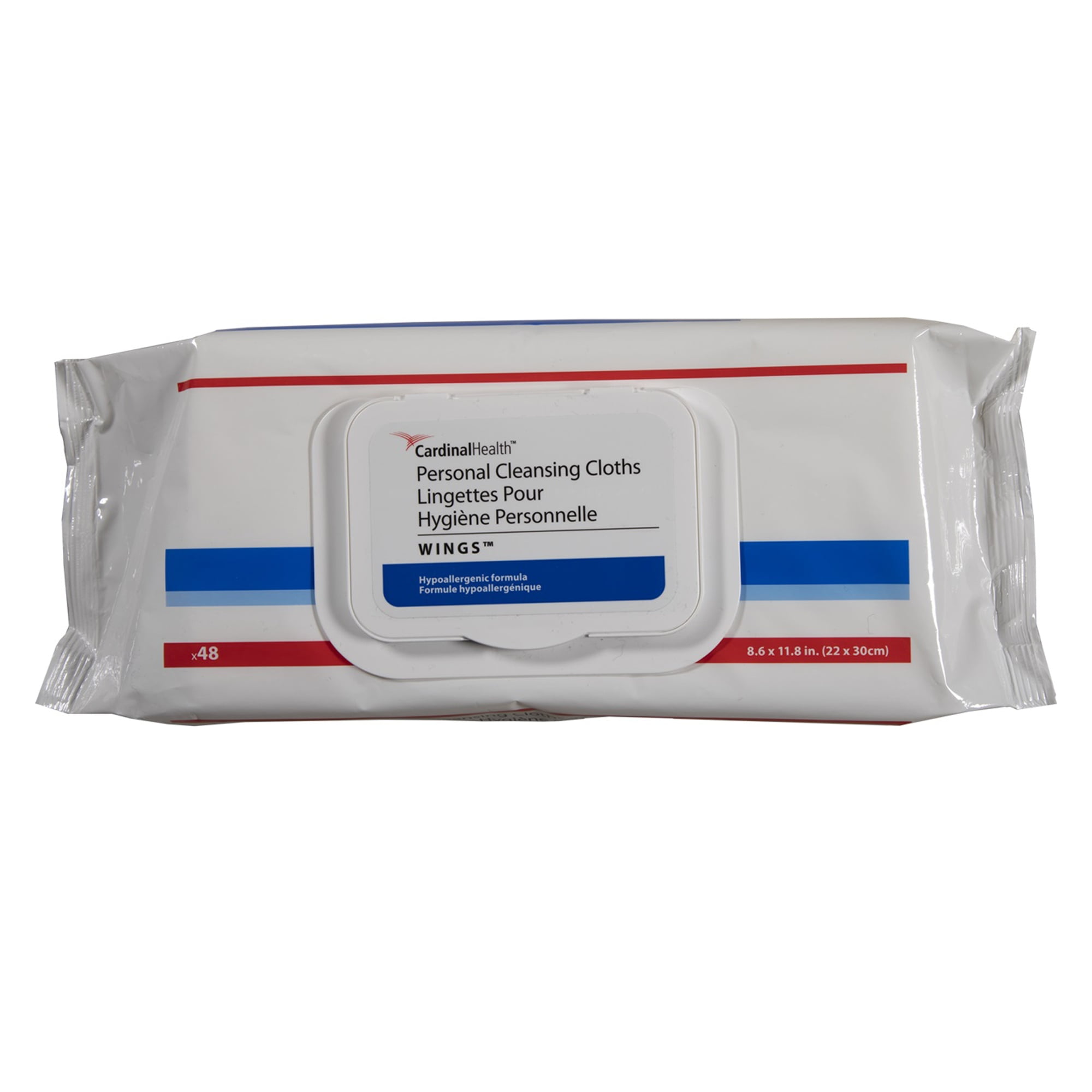 Cardinal Health Wings Personal Cleansing Wipe 8.6 X 11.8 Inch 5199S, 12 ...