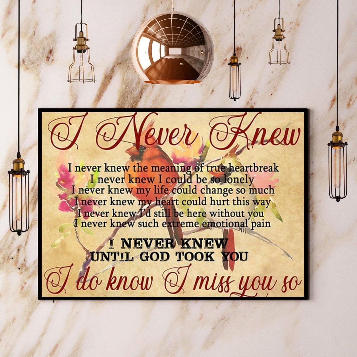 Cardinal I Never Knew I Do Know I Miss You So Paper Poster No Frame ...