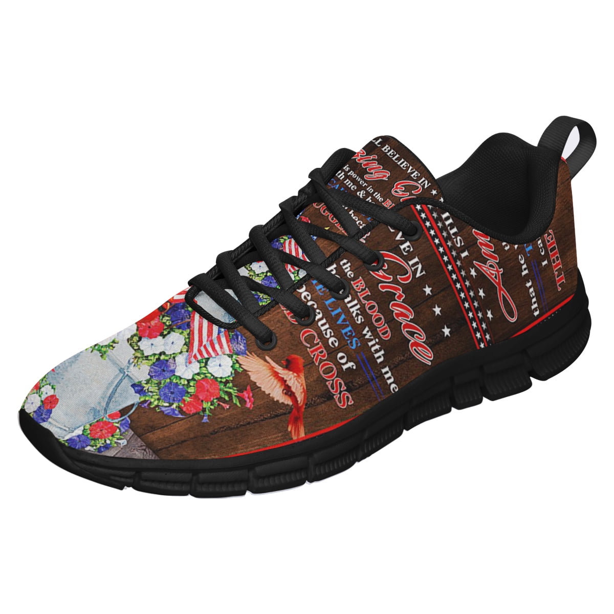 Cardinal I Still Believe In Amazing Grace Running Shoes Sneakers Mesh ...